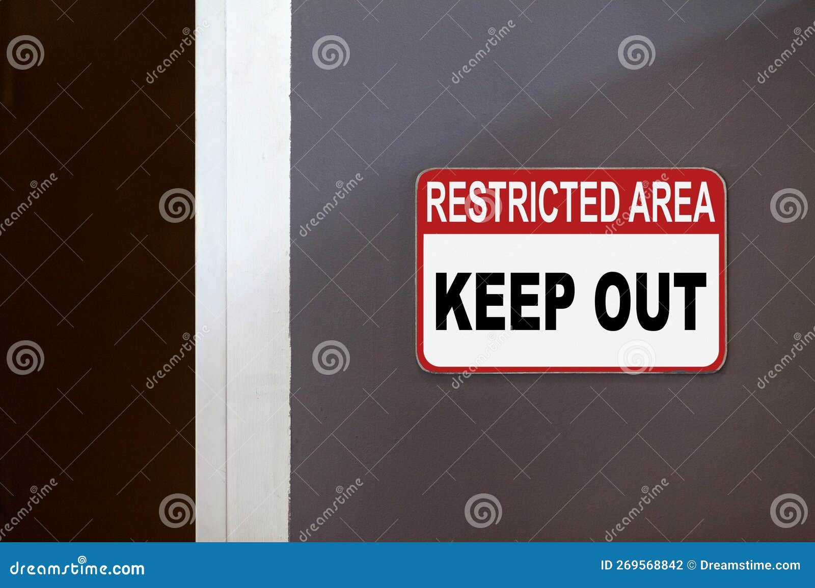 Restricted Area, keep out stock photo. Image of door - 269568842
