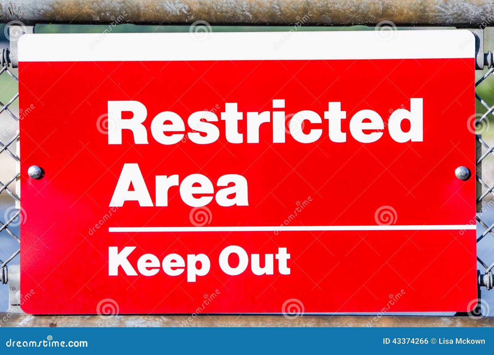 Restricted Area Keep Out Warning Sign Stock Photo - Image of metal ...