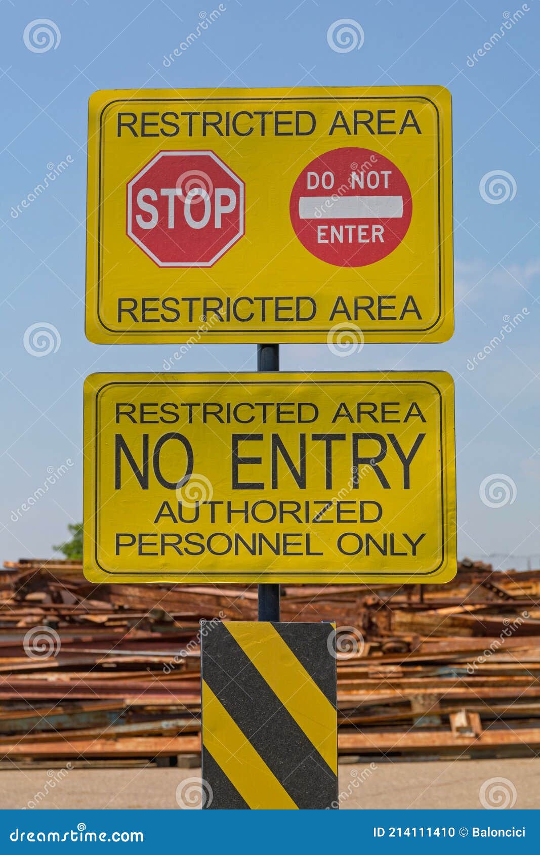 Restricted Area stock photo. Image of restricted, europe - 214111410