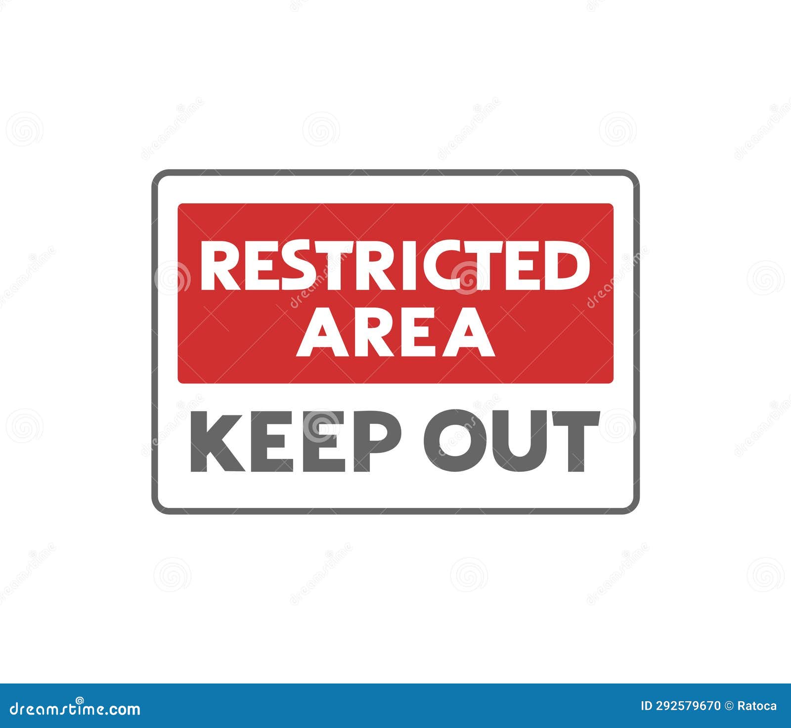 Restricted area sign stock vector. Illustration of resticted - 292579670