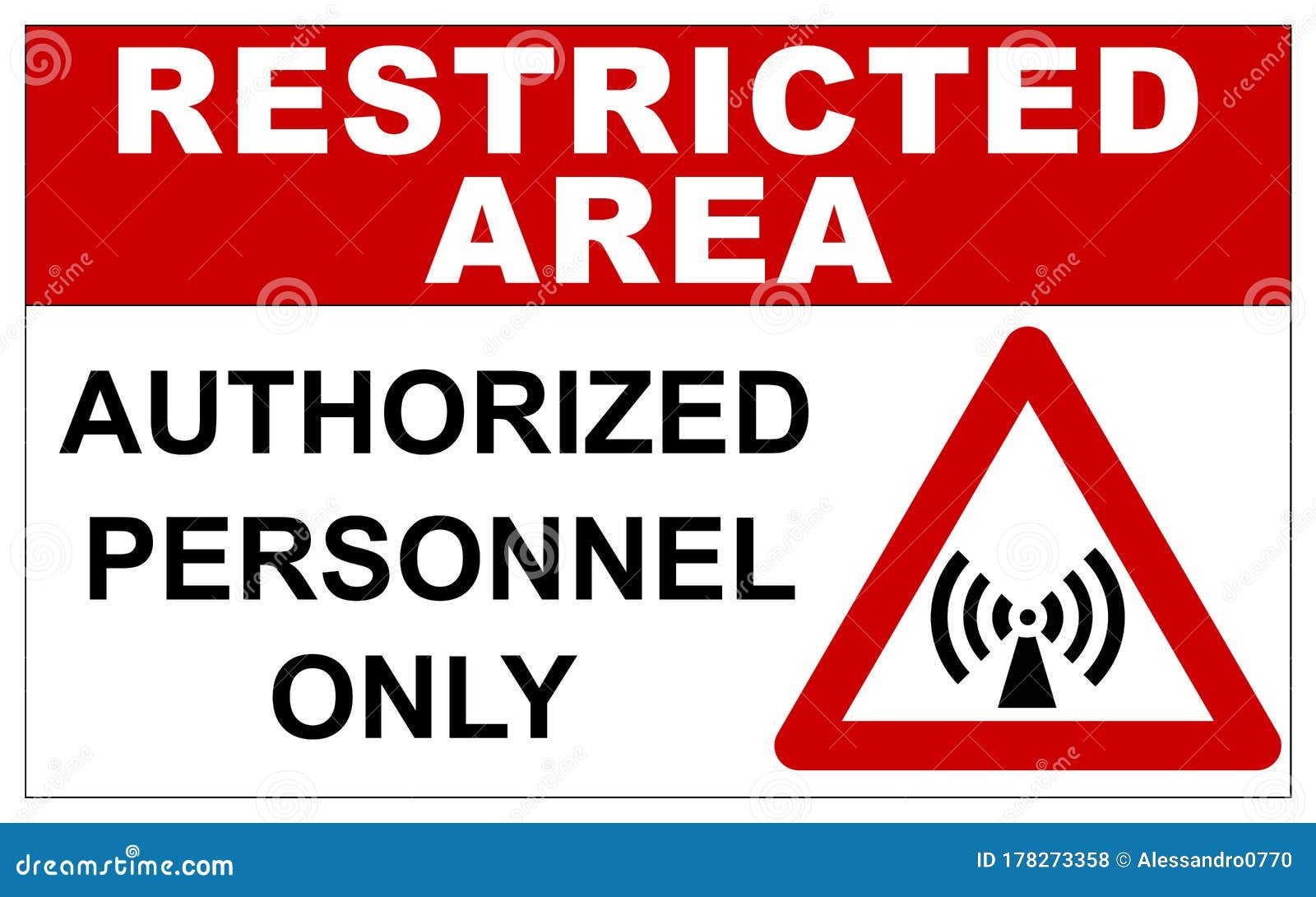 Restricted Area Sign for Non-ionizing Radiations Stock Illustration ...