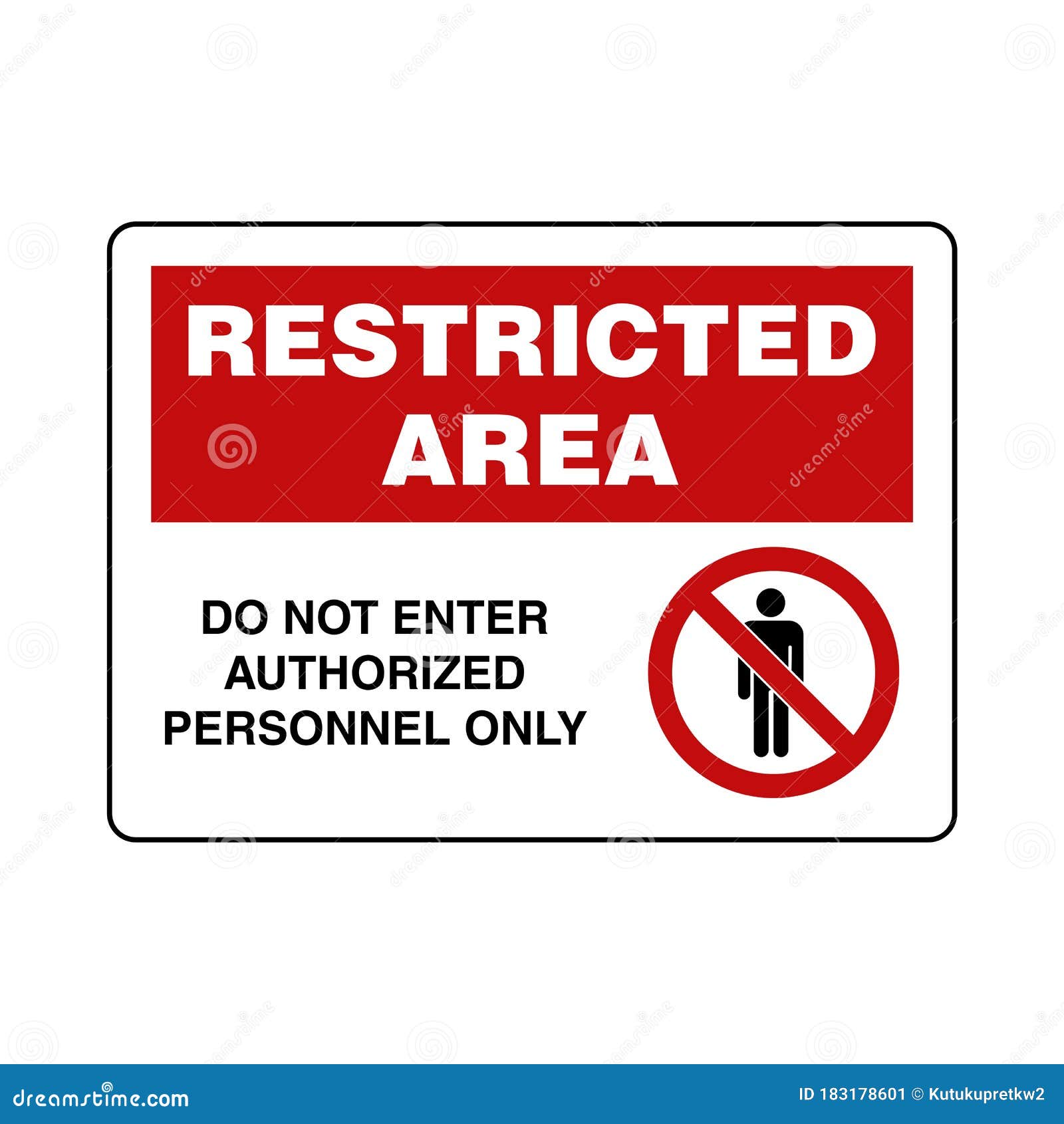 Restricted Area Sign - Wire Fence And Yellow Tapes Illustration ...
