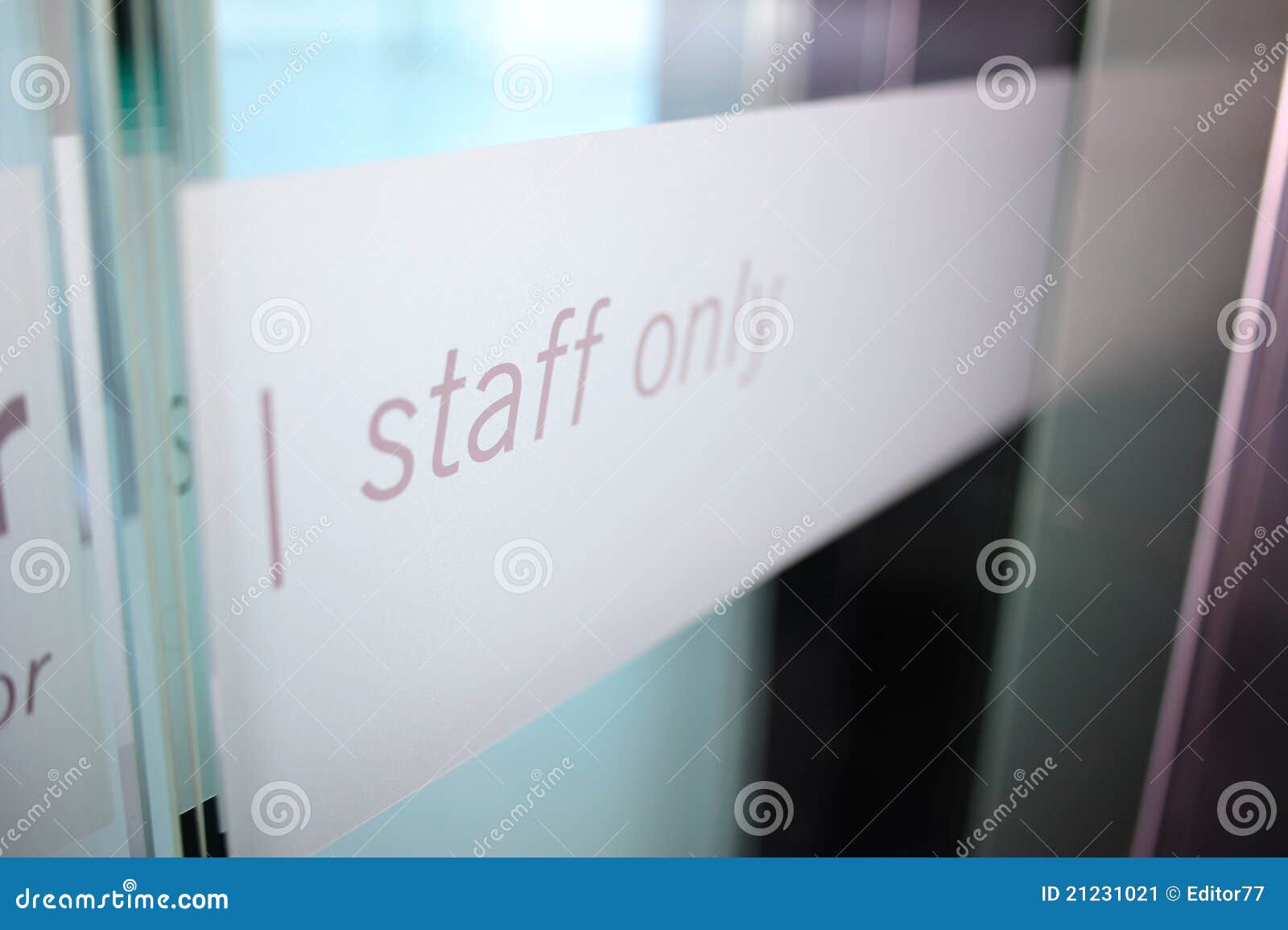 Staff only area stock image. Image of modern, metallic - 21231021