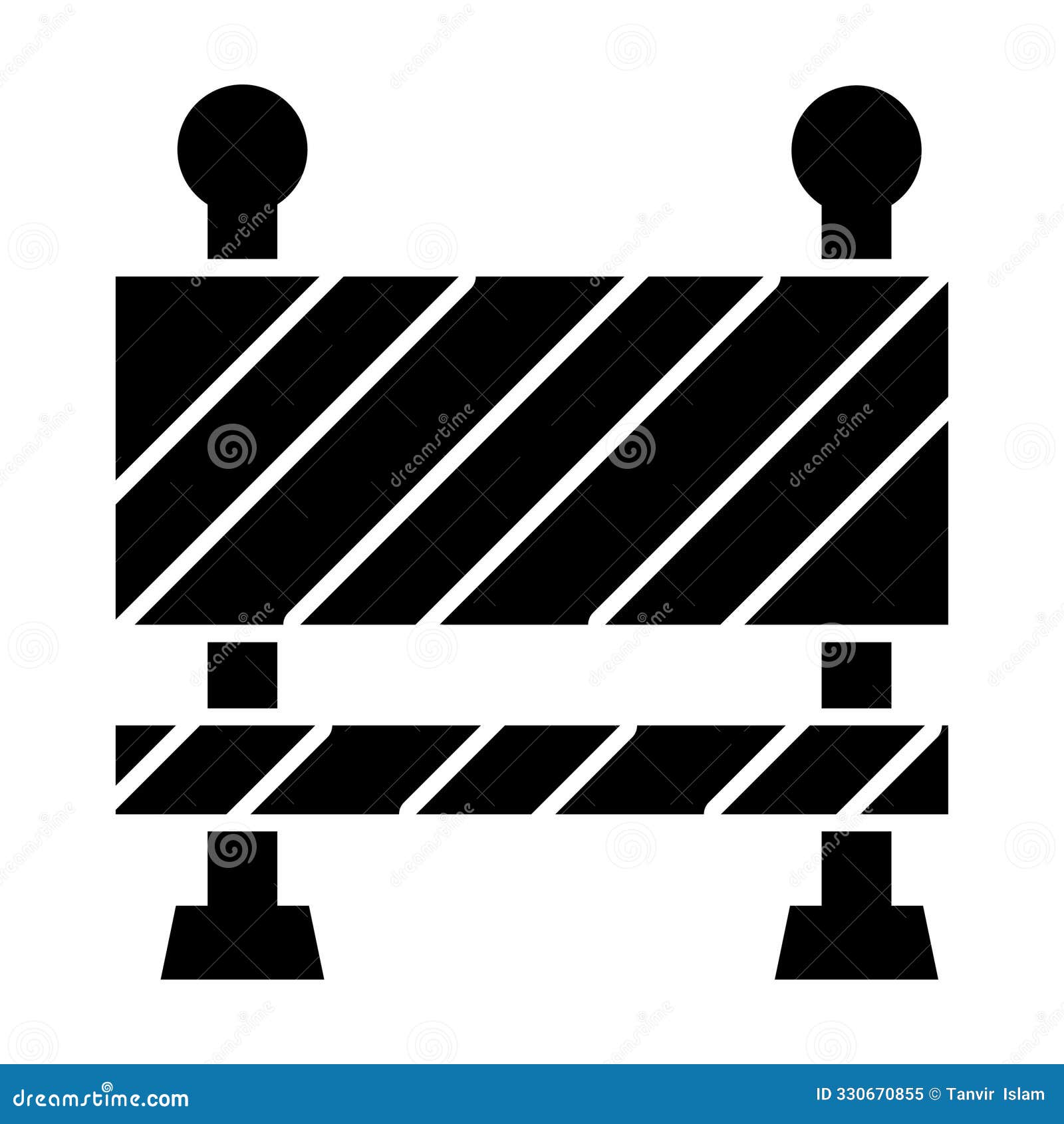 Restricted Barrier Icon stock illustration. Illustration of designed ...
