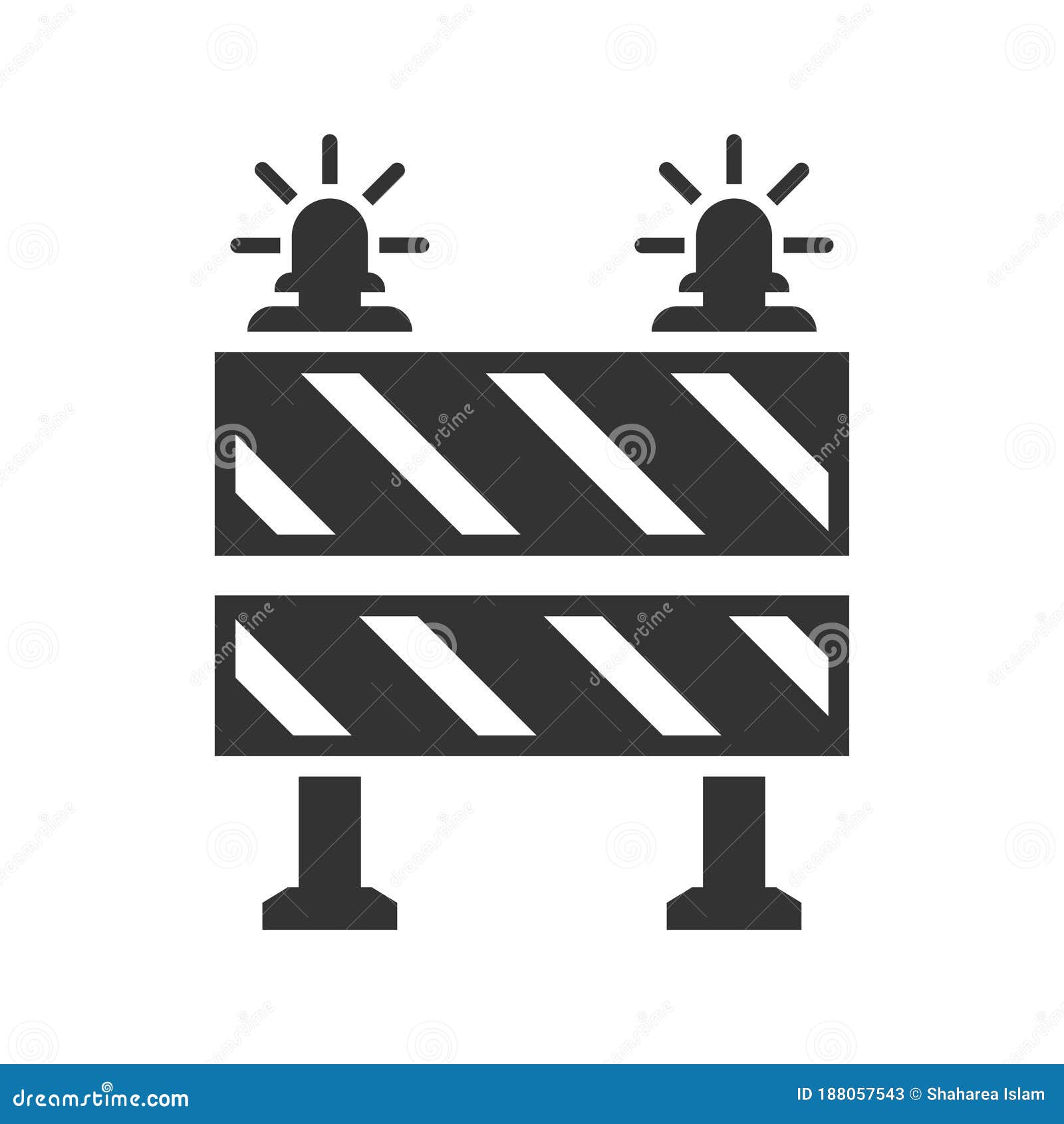Restricted Barrier Icon stock vector. Illustration of symbol - 188057543