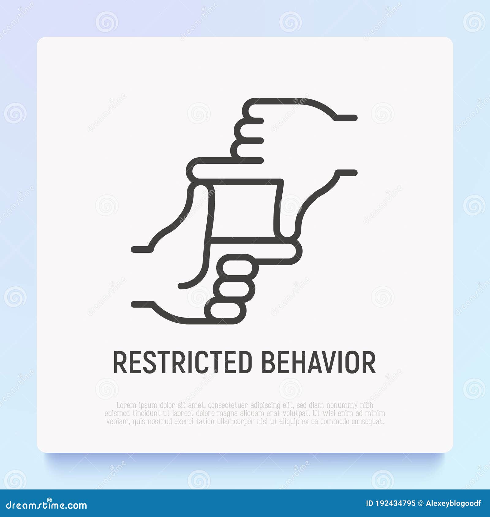 Restricted Behavior Thin Line Icon: Gesture Finger Frame. Modern Vector ...