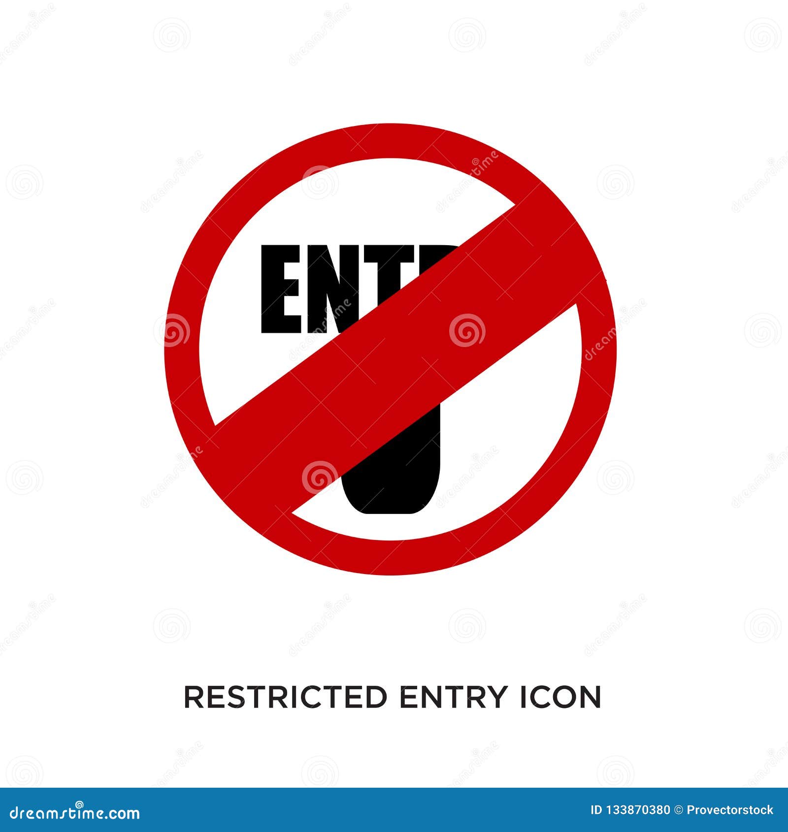 Restricted entry icon stock vector. Illustration of wrong - 133870380