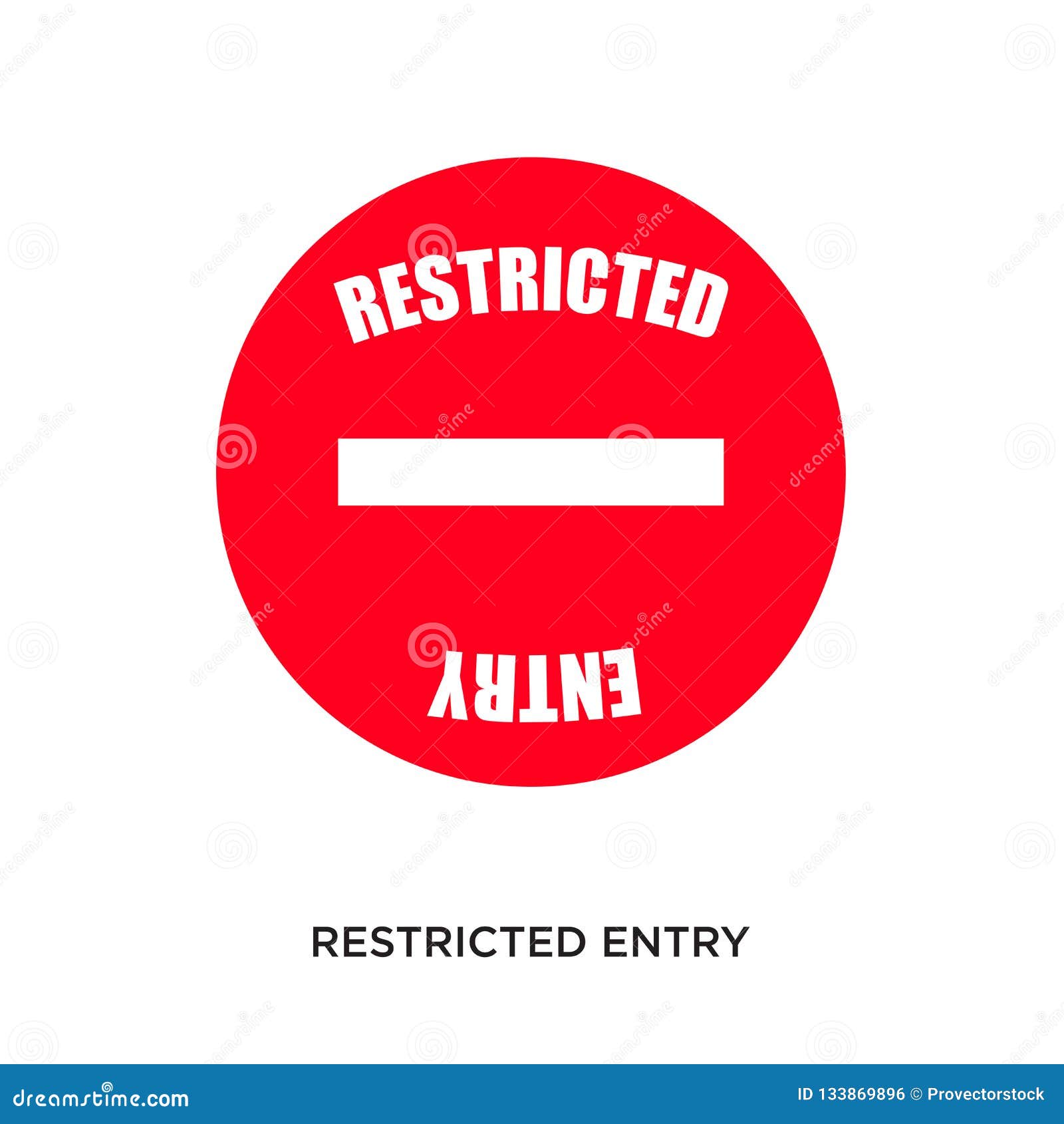 Restricted entry logo stock vector. Illustration of outline - 133869896