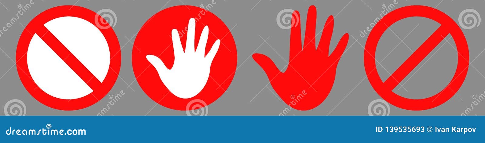 Restricted Icon Set stock vector. Illustration of icon - 139535693