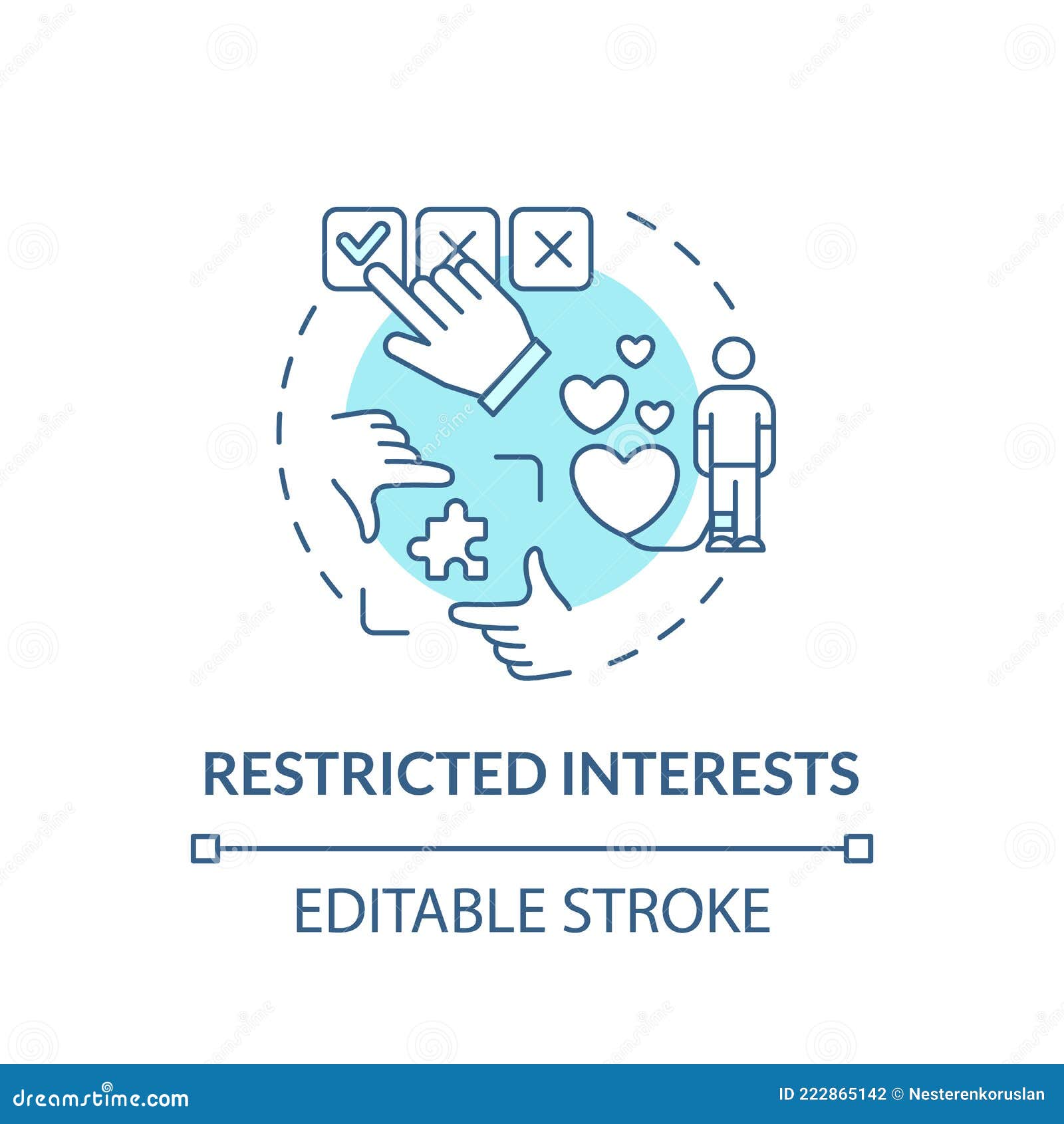 Restricted Interests Concept Icon Stock Vector - Illustration of ...