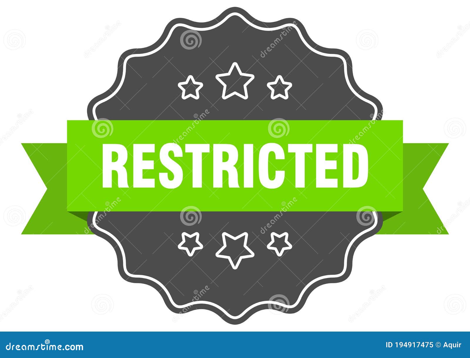 Restricted Label. Restricted Isolated Seal. Sticker. Sign Stock Vector ...