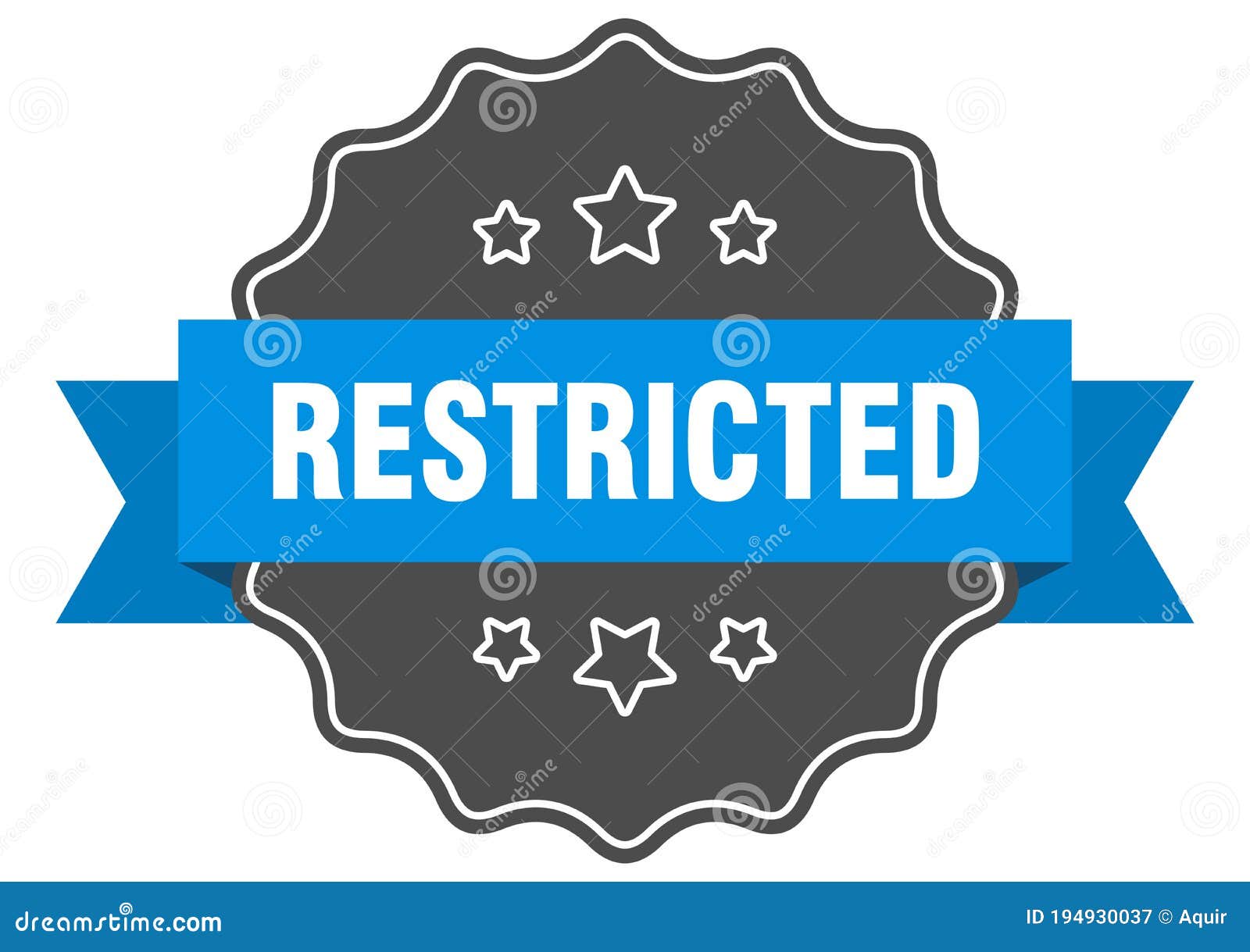Restricted Label. Restricted Isolated Seal. Sticker. Sign Stock Vector ...