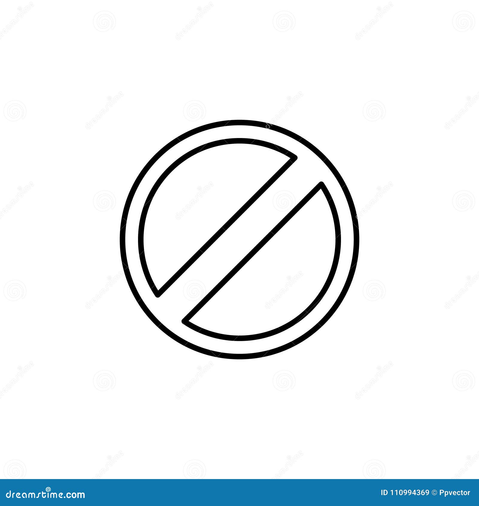 Restricted Line Icon, Vector Stock Vector - Illustration of banner ...