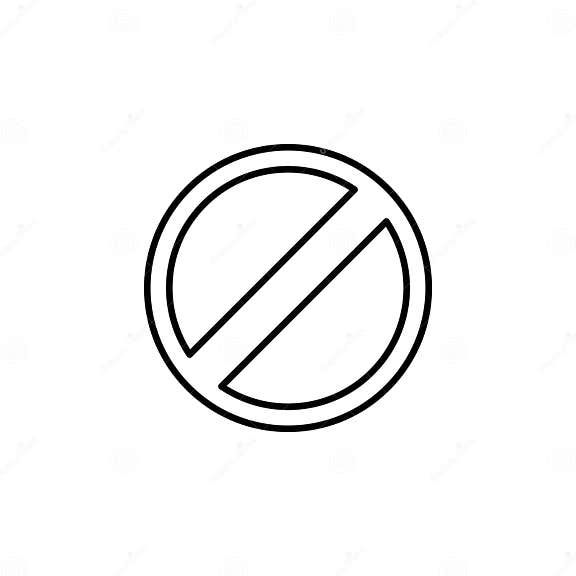 Restricted Line Icon, Vector Stock Vector - Illustration of banner ...