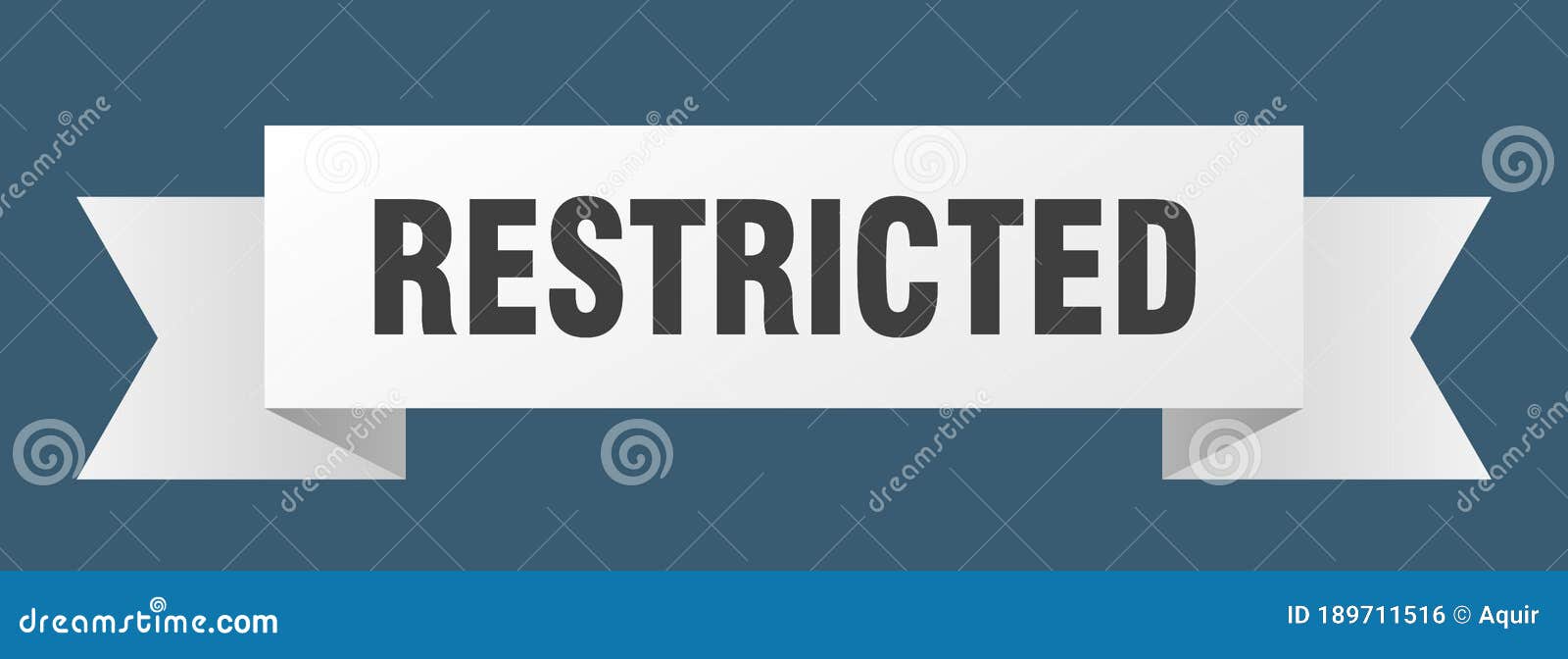 Restricted Ribbon. Restricted Isolated Band Sign Stock Vector ...