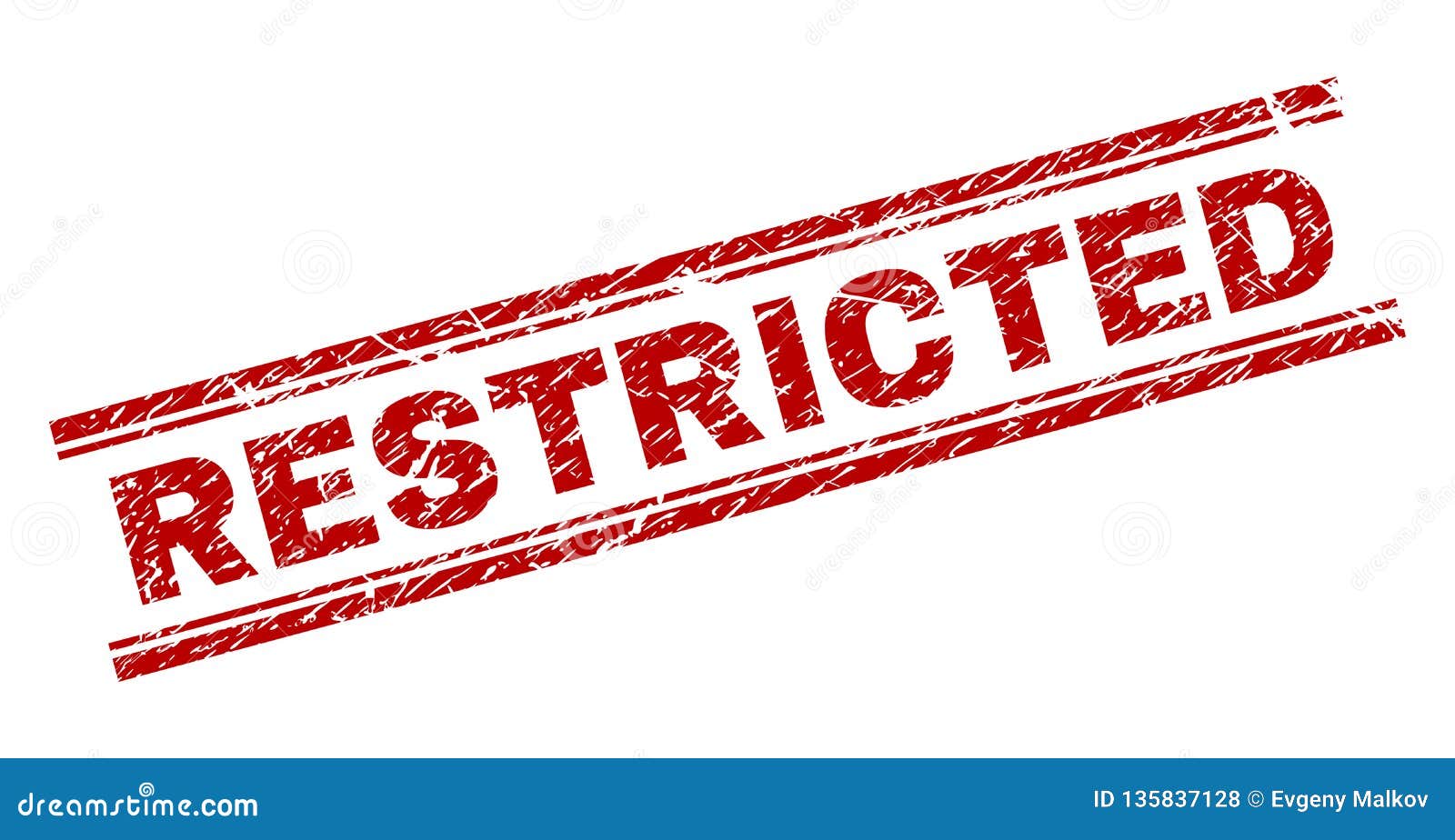 Scratched Textured RESTRICTED Stamp Seal Stock Vector - Illustration of ...