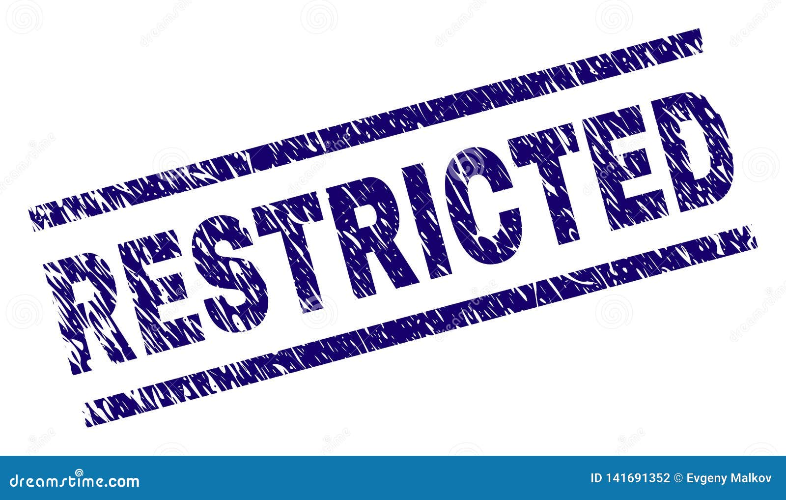 Scratched Textured RESTRICTED Stamp Seal Stock Vector - Illustration of ...