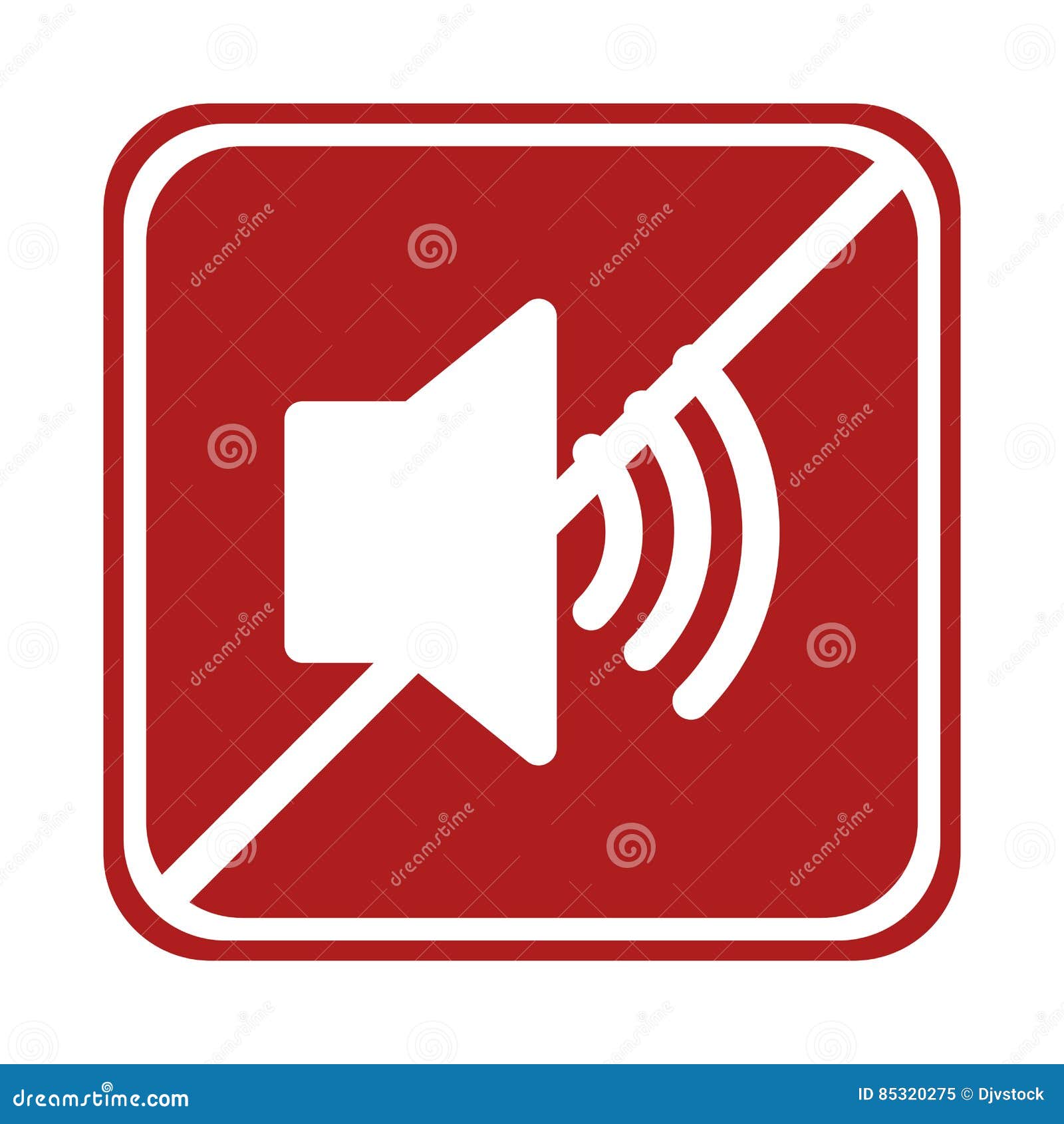 Restricted Speaker Sound Volume Square Sign Stock Illustration ...