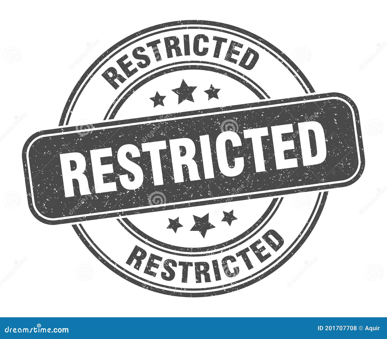 Restricted Stamp. Restricted Label. Round Grunge Sign Stock Vector ...