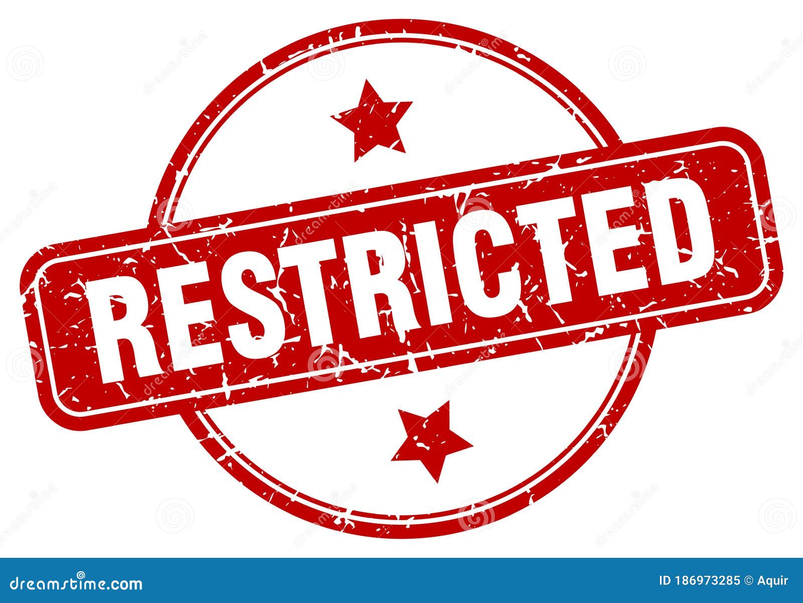 Restricted Stamp. Restricted Round Vintage Grunge Label Stock Vector ...