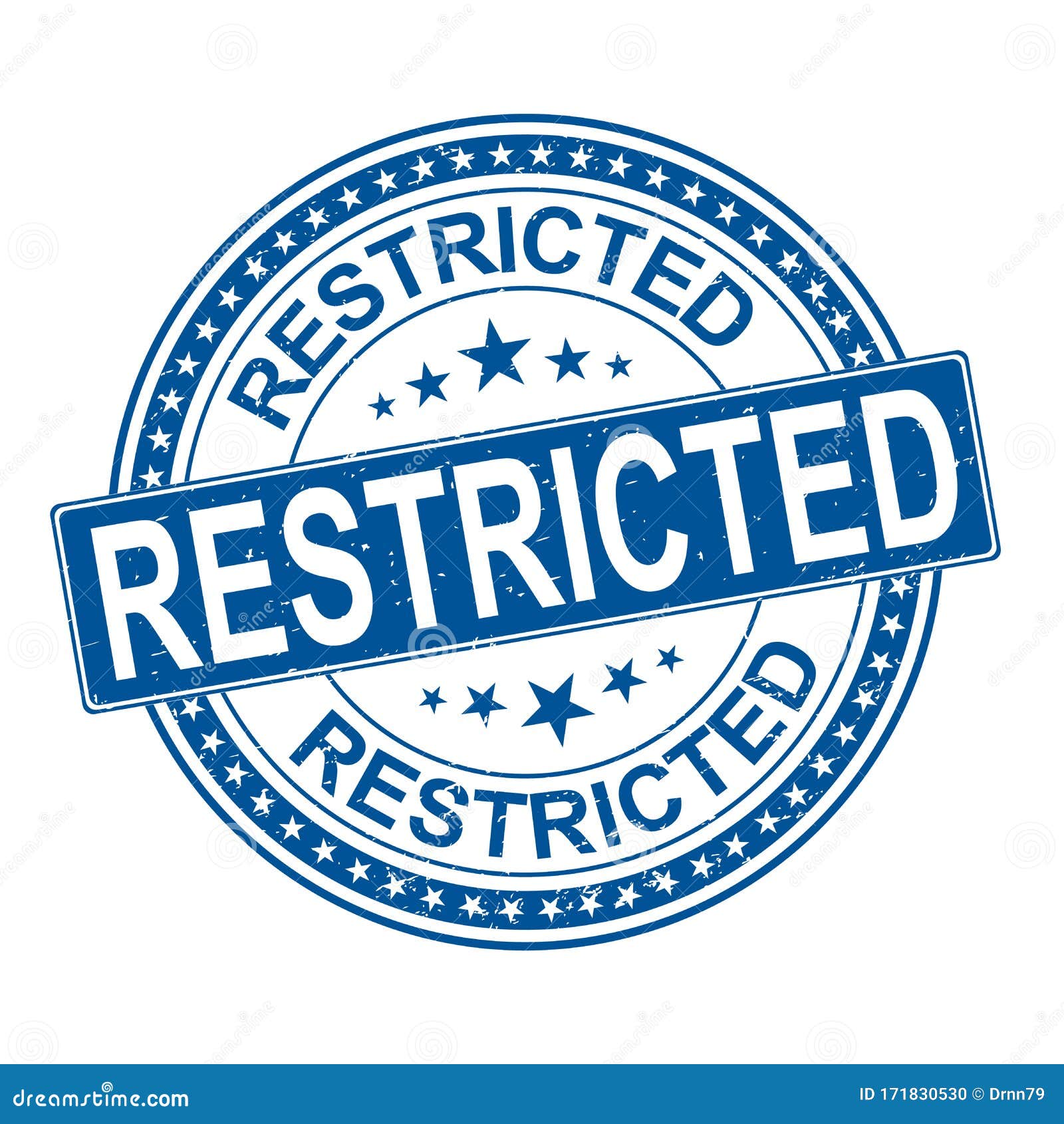 Restricted Stamp On White Background. Sign, Label, Sticker. Stock ...
