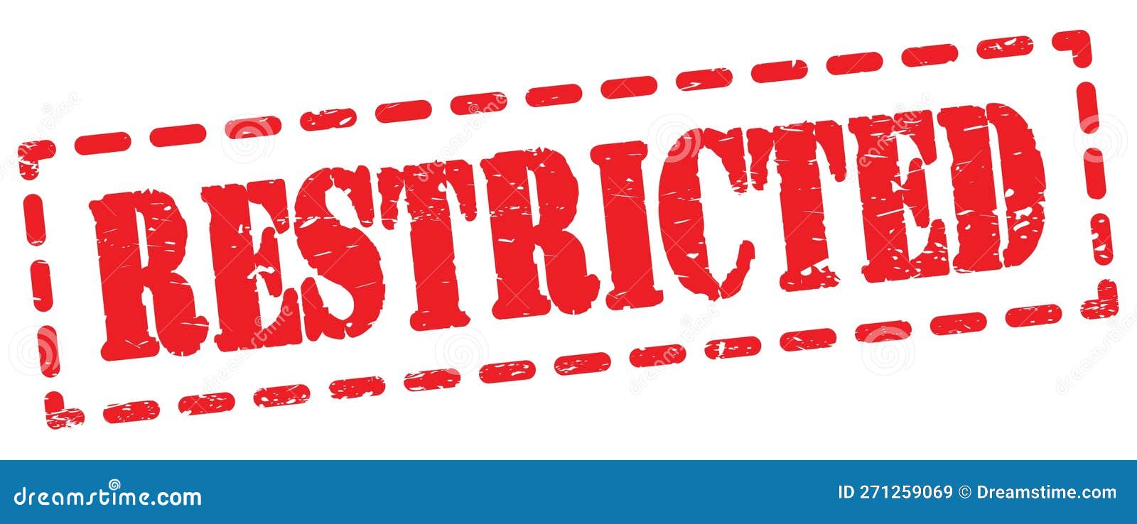 RESTRICTED Text Written on Red Stamp Sign Stock Illustration ...