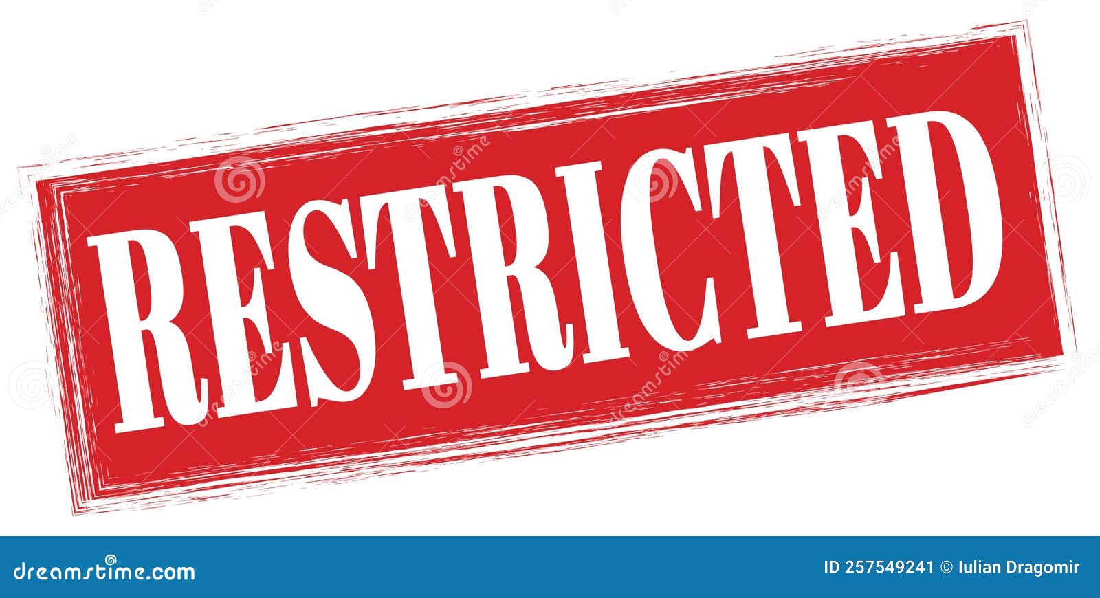 RESTRICTED Text Written on Red Stamp Sign Stock Illustration ...