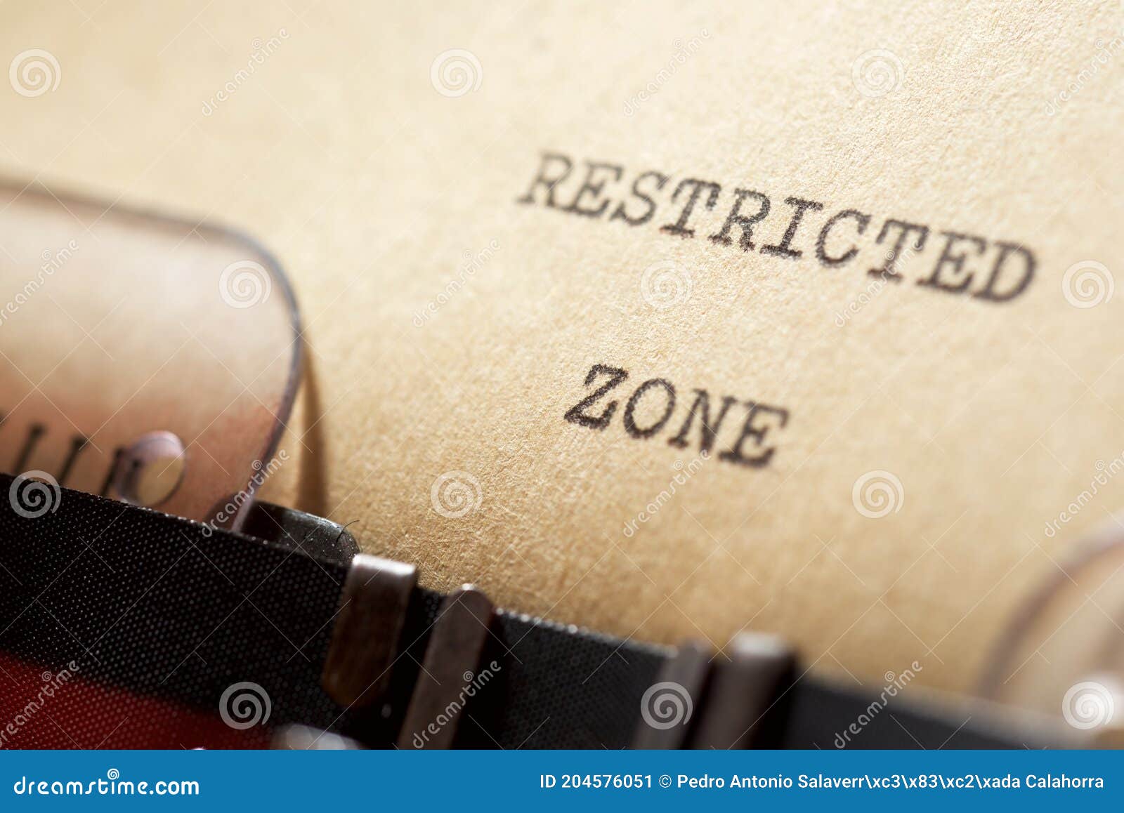 Restricted zone phrase stock image. Image of creative - 204576051