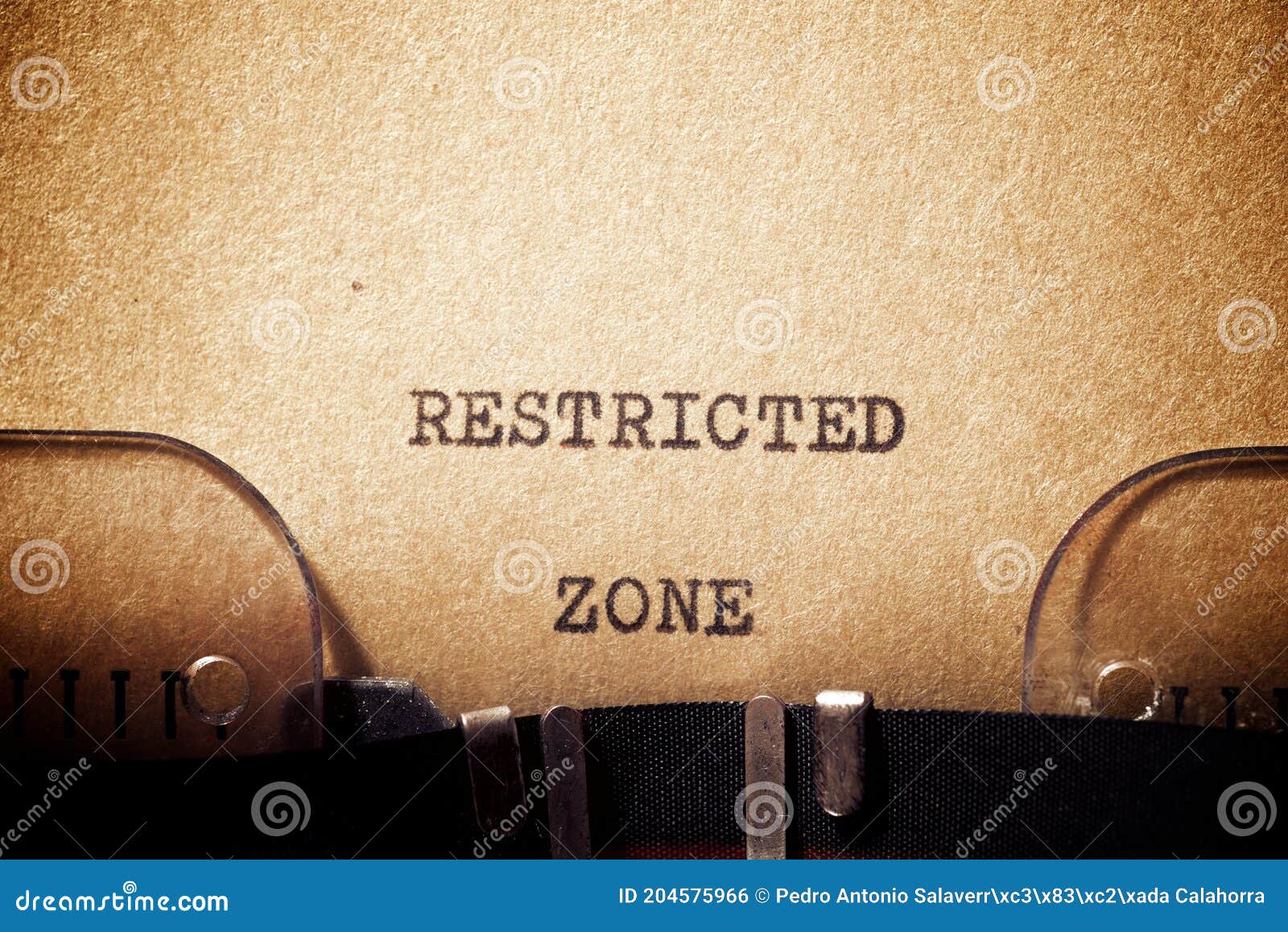 Restricted zone phrase stock photo. Image of permit - 204575966