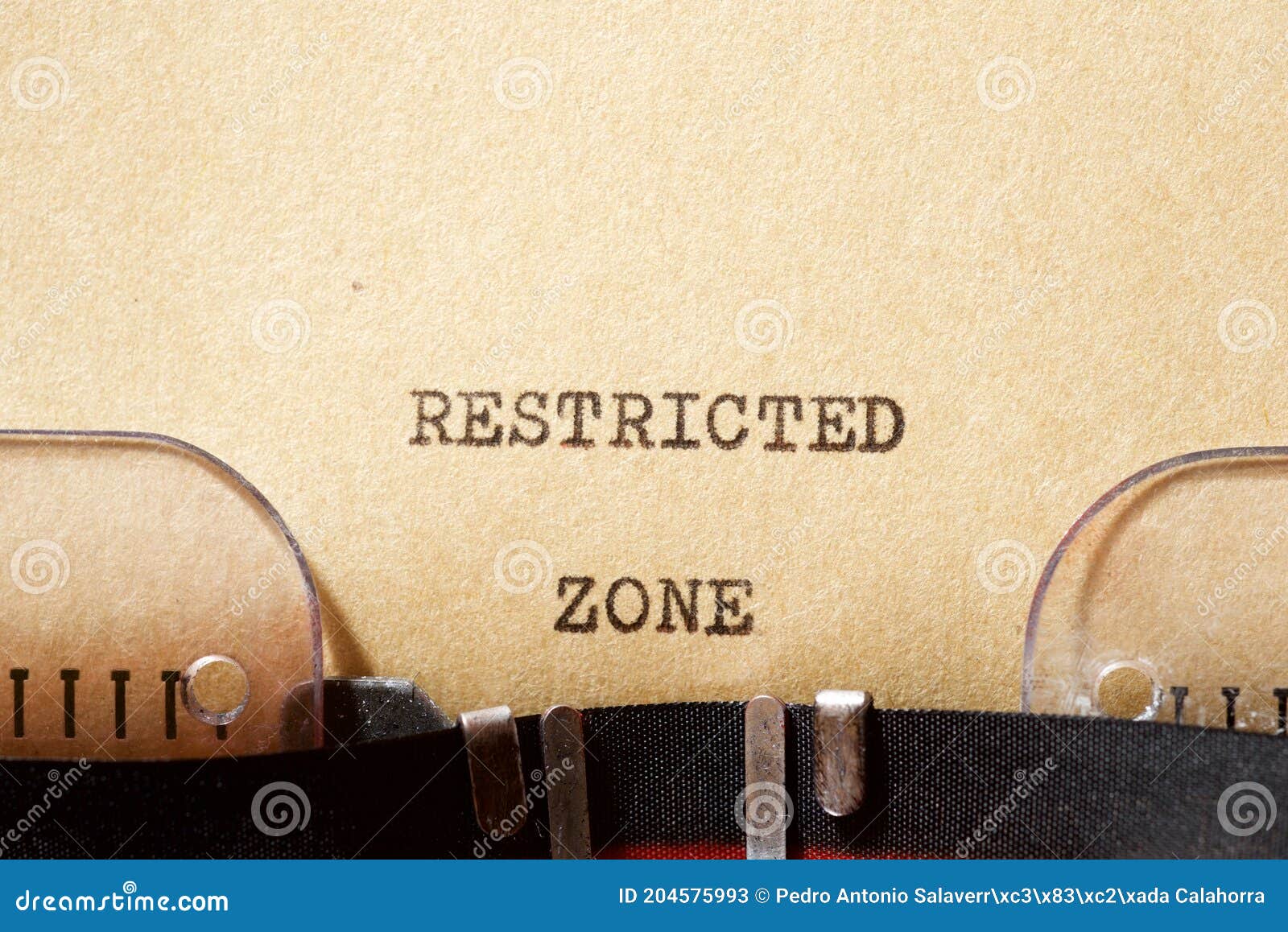 Restricted zone phrase stock image. Image of idea, text - 204575993