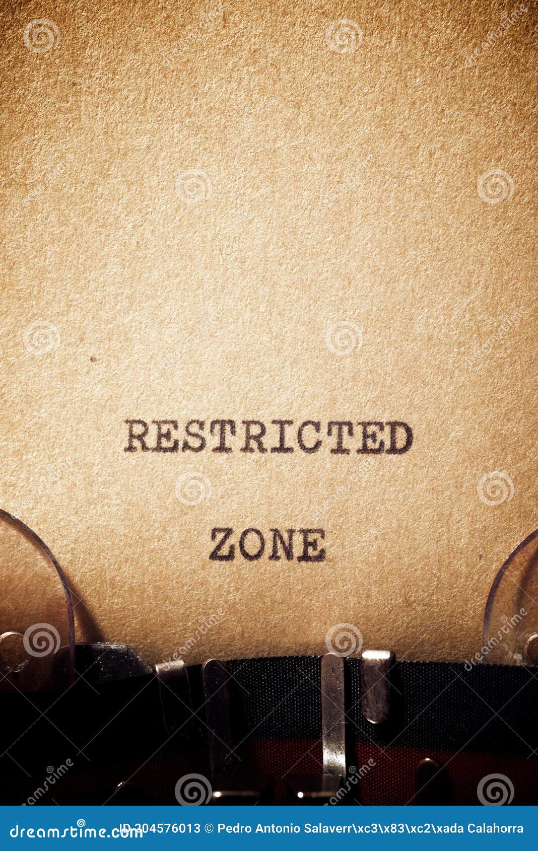 Restricted zone phrase stock image. Image of denied - 204576013