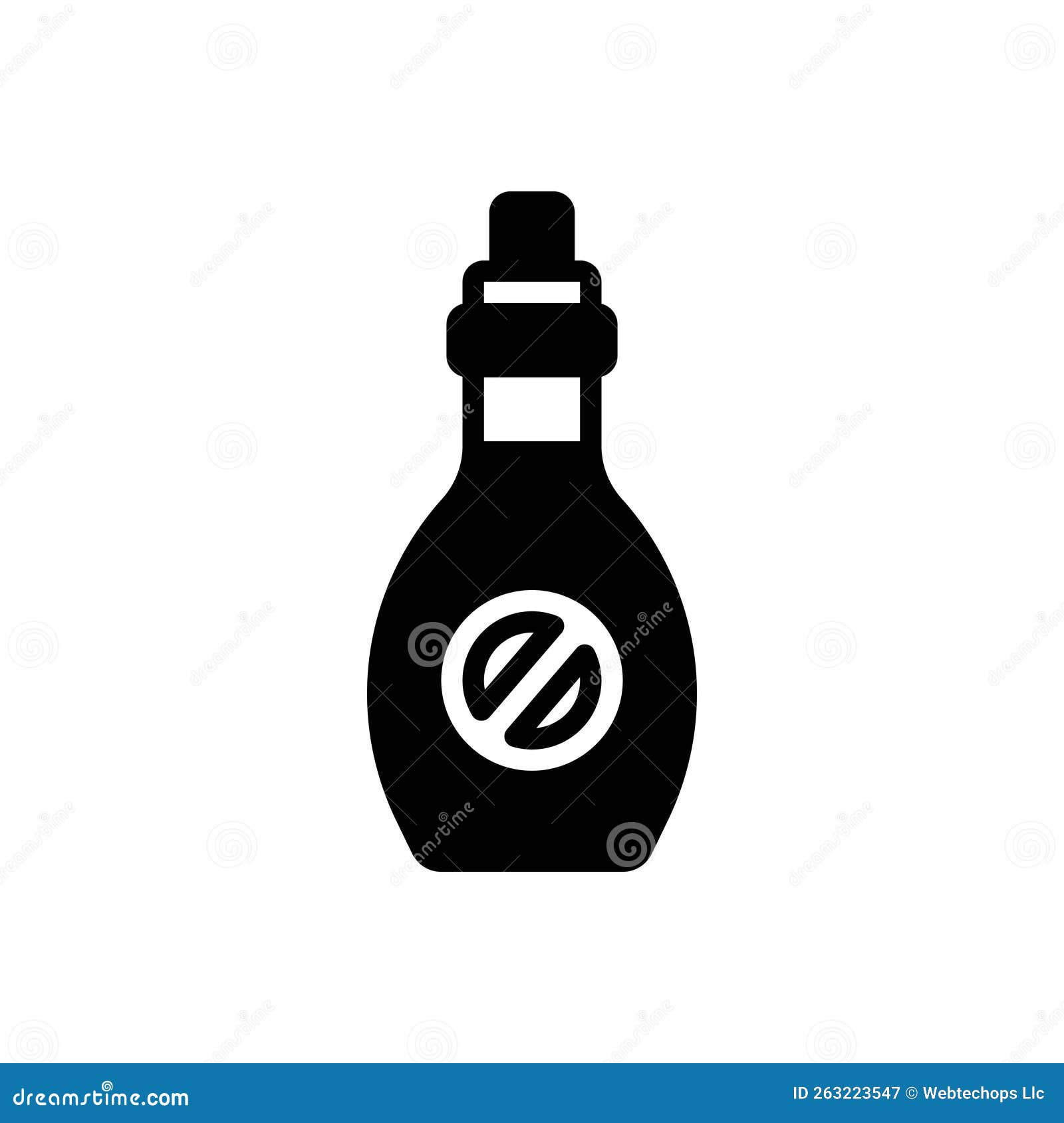 Black Solid Icon for Restriction, Curb and Estoppel Stock Illustration ...