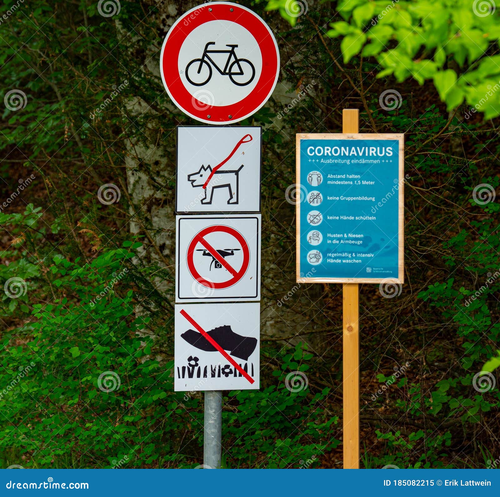 Restriction Signs at Linderhof Castle in Germany - LINDERHOF, GERMANY ...