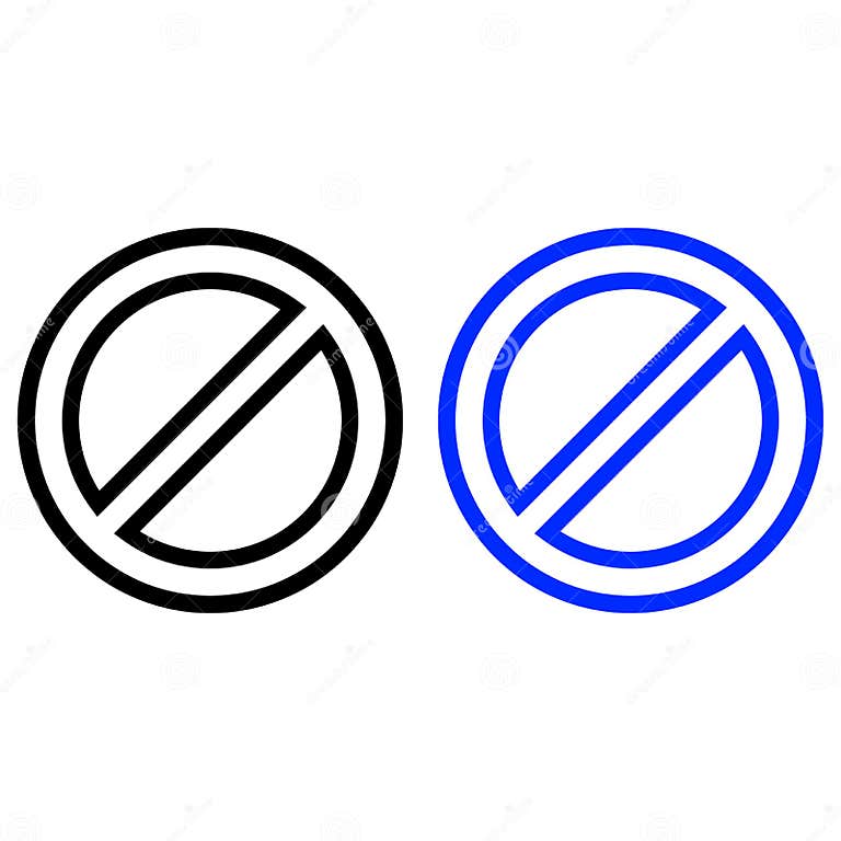 Restriction vector icon stock illustration. Illustration of background ...