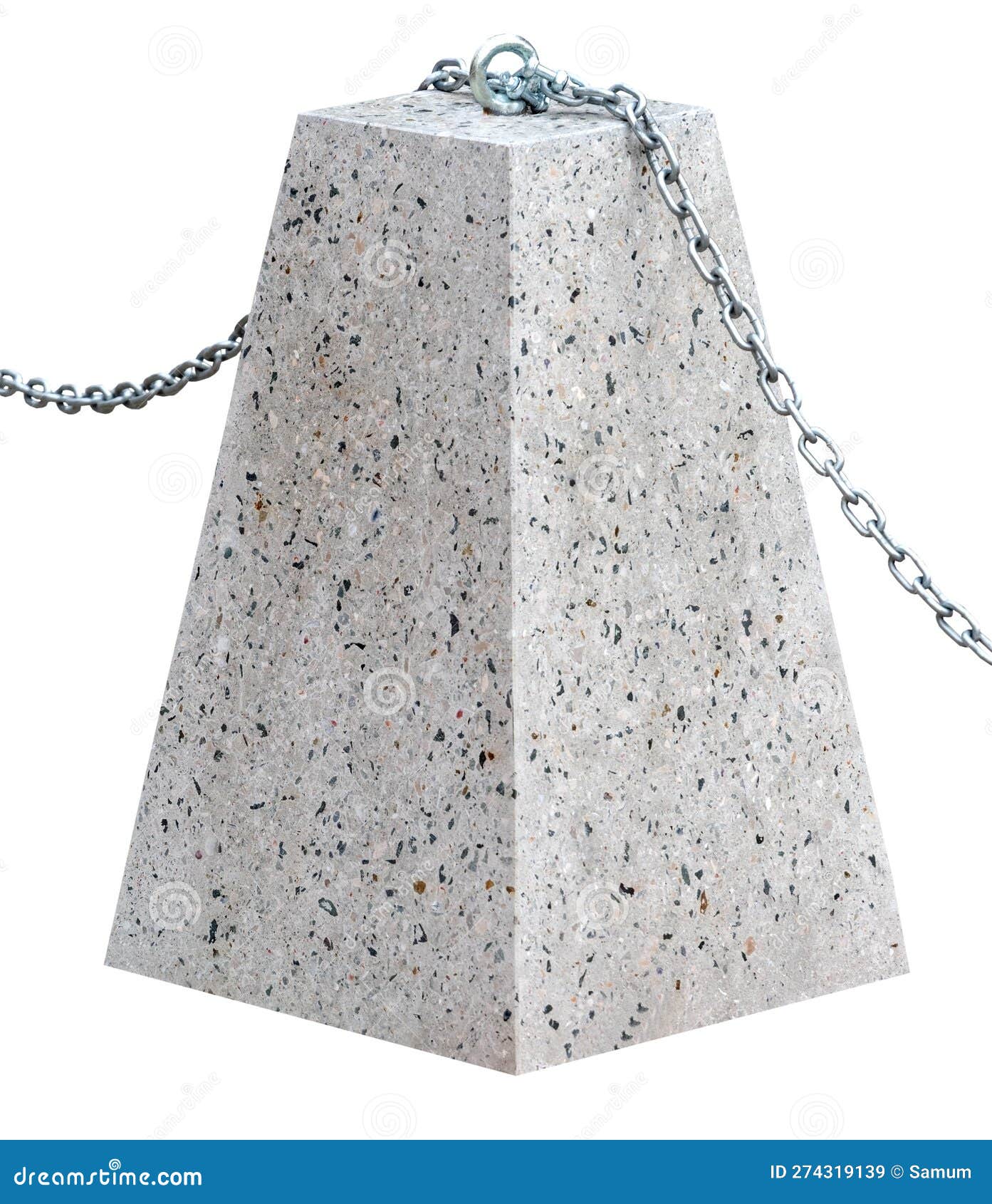 Restrictive Columns with Metal Chains Stock Image - Image of fence ...