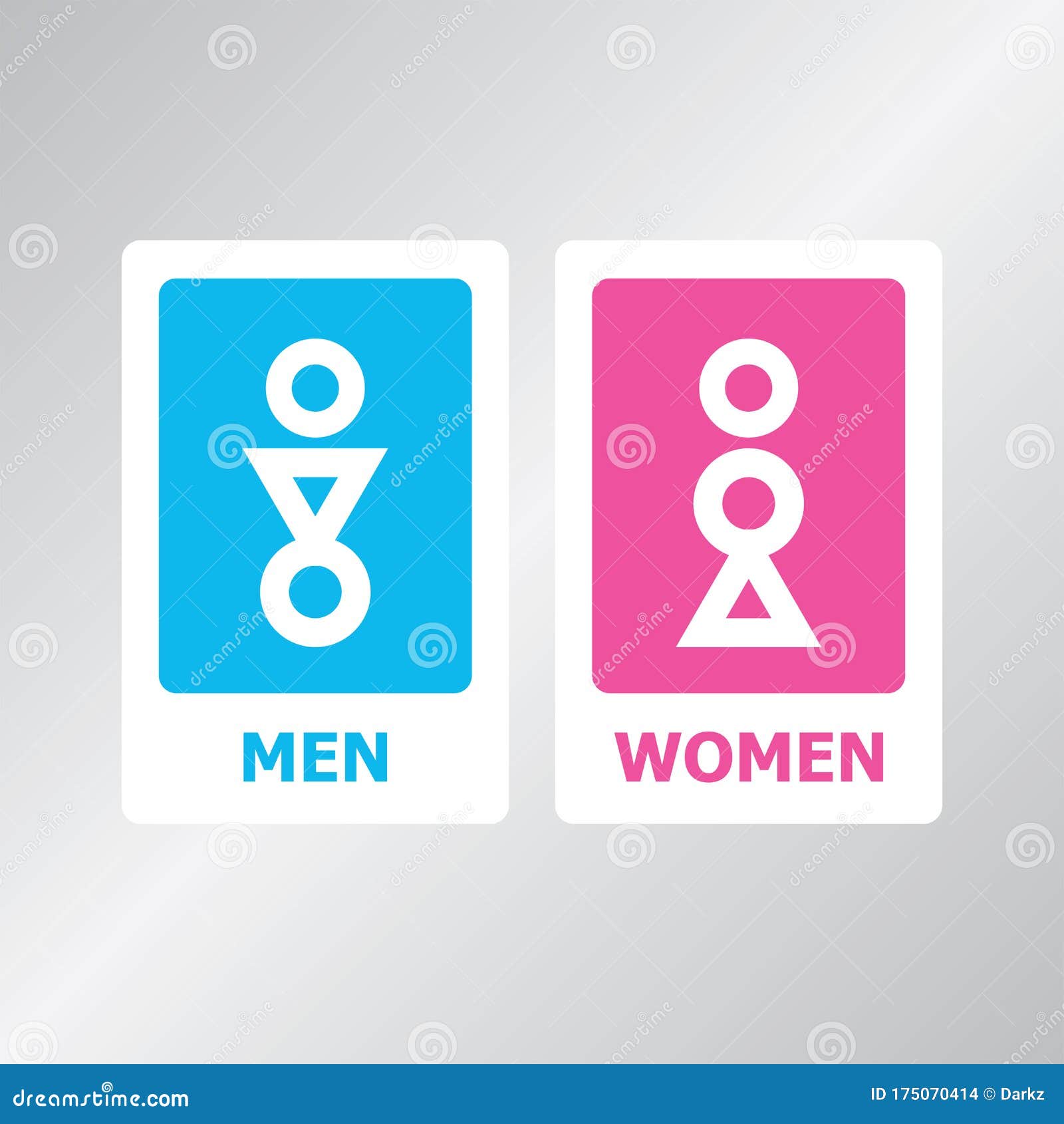 Restroom sign set Color stock illustration. Illustration of couple ...