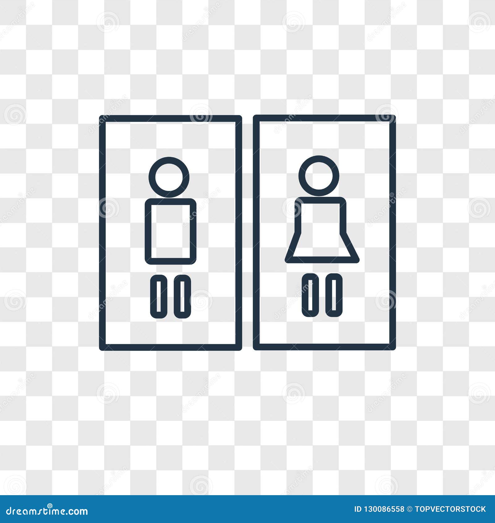 Restroom Linear Icon. Modern Outline Restroom Logo Concept On Wh ...