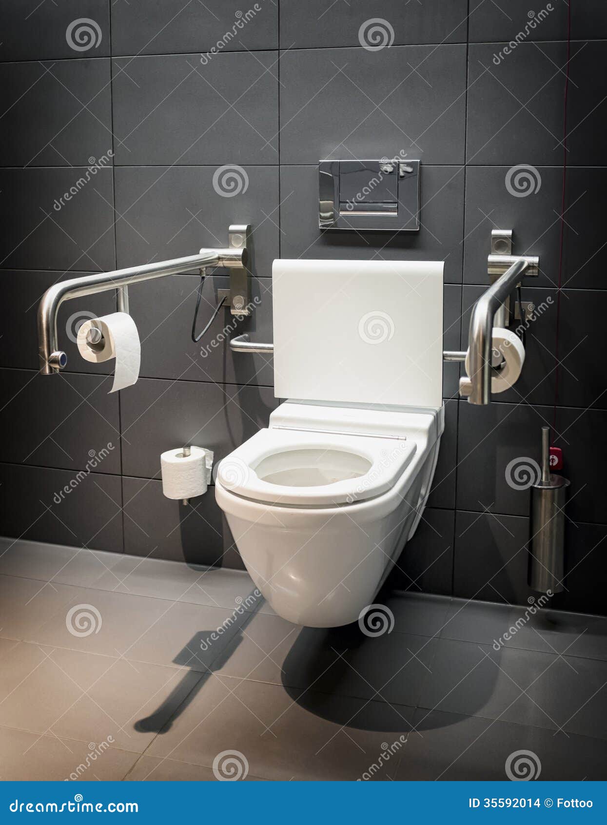 Restroom for Disabled People Stock Photo - Image of single, ceramics ...