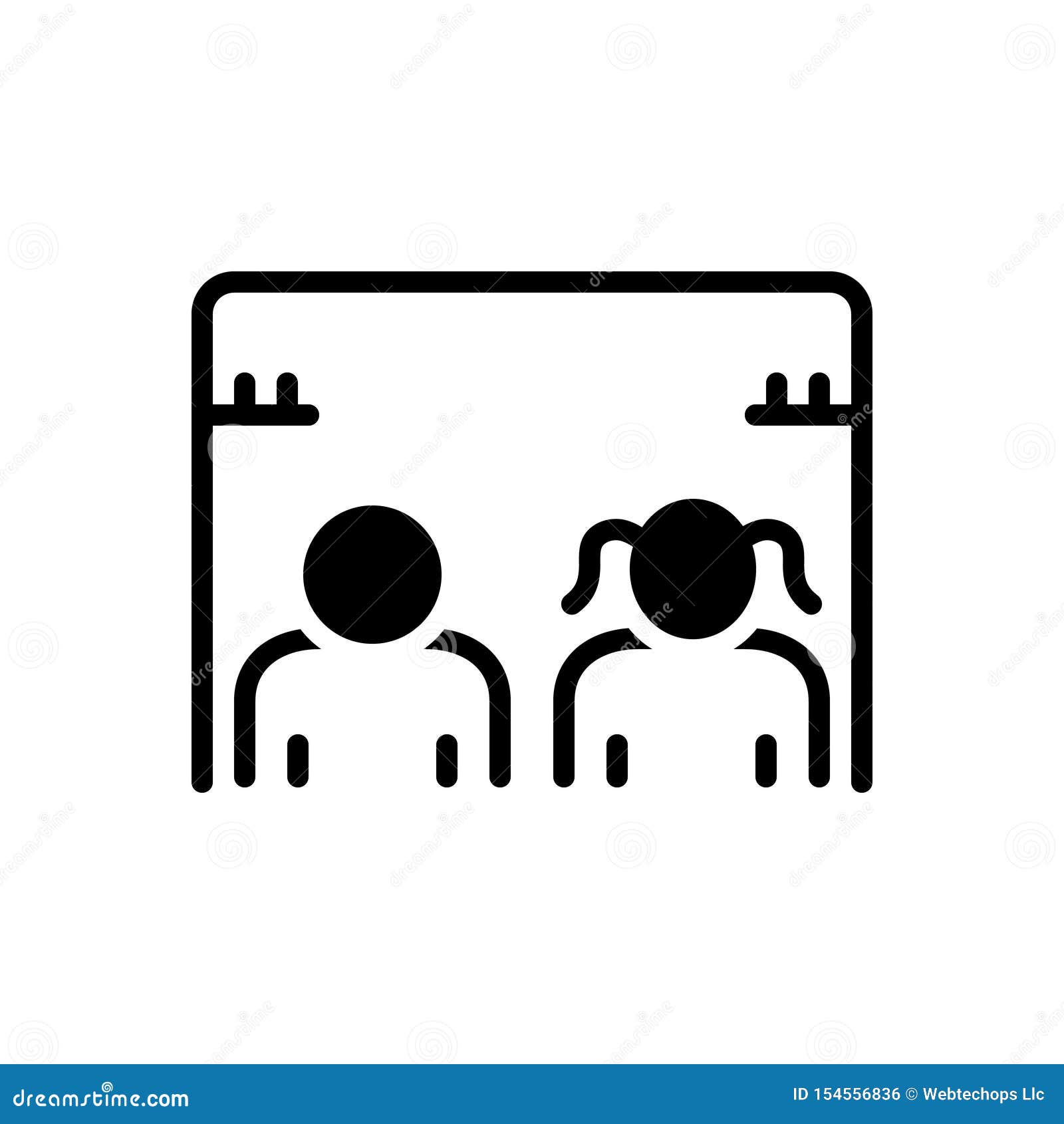 Black Solid Icon for Restroom, Comfort and Unisex Stock Vector ...