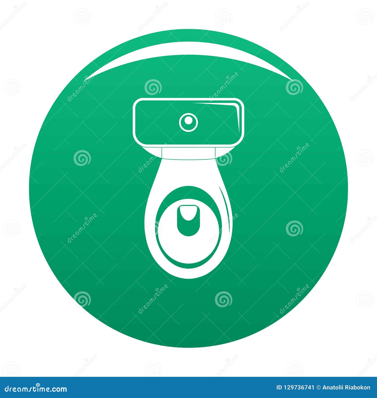 Restroom icon vector green stock vector. Illustration of home - 129736741