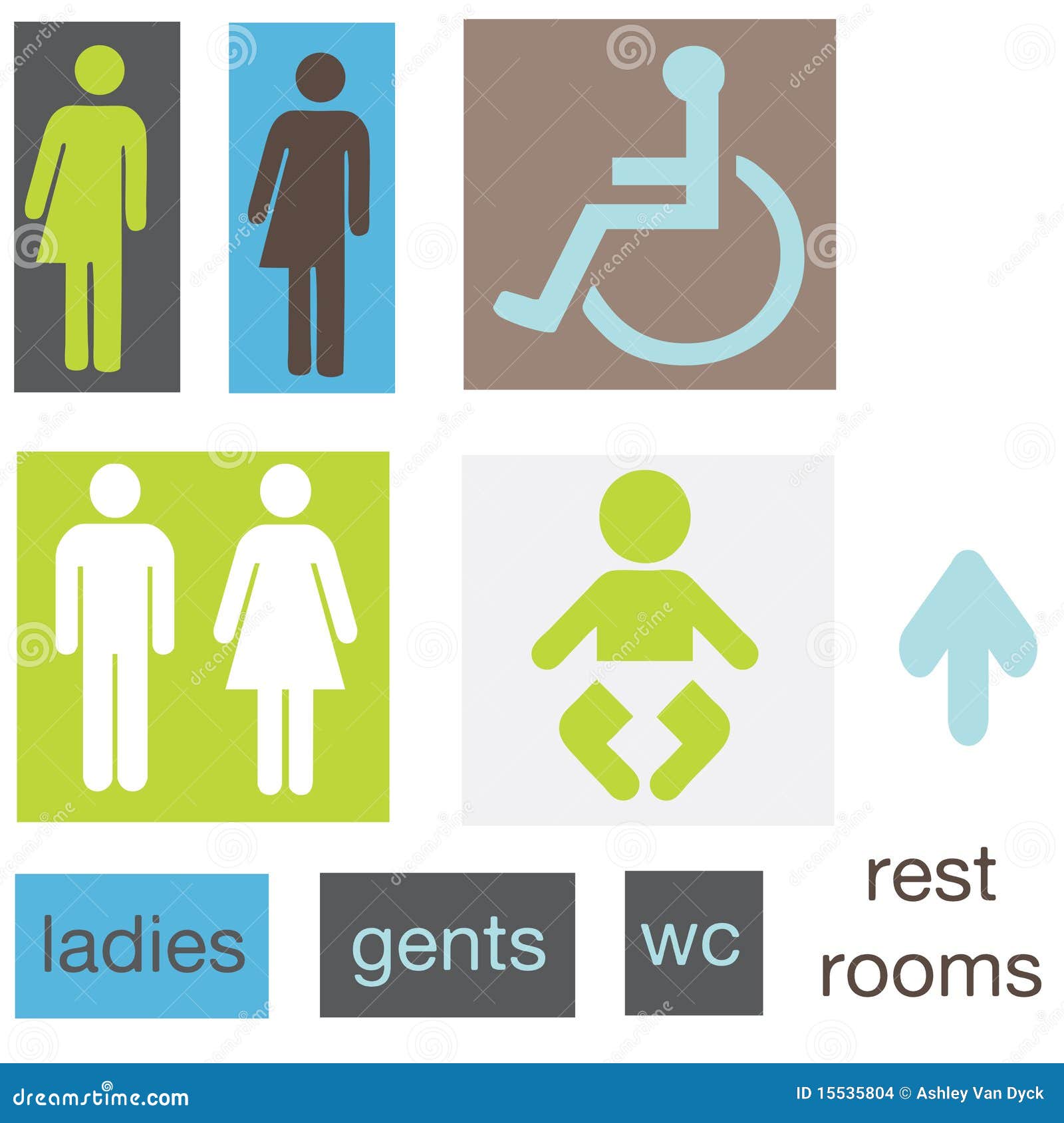 Restroom Pictogram Signs Vector Illustration | CartoonDealer.com #15535804