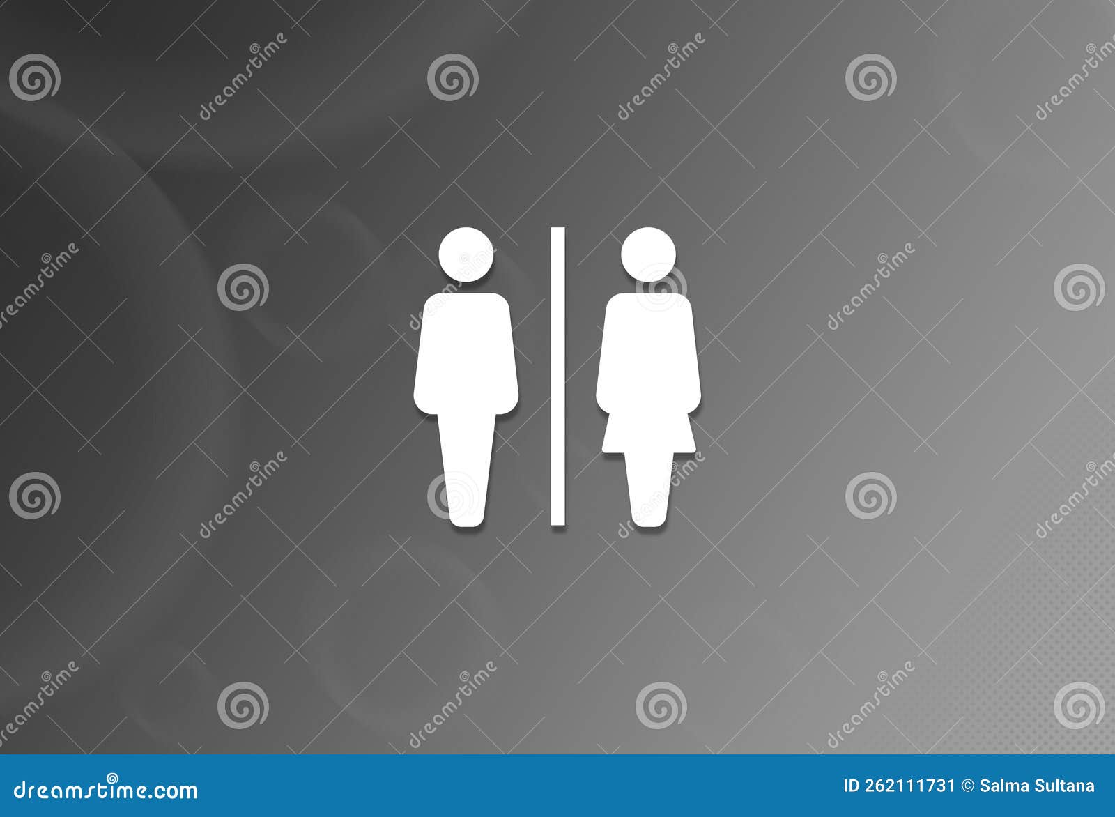 Restroom sign icon stock illustration. Illustration of icon - 262111731