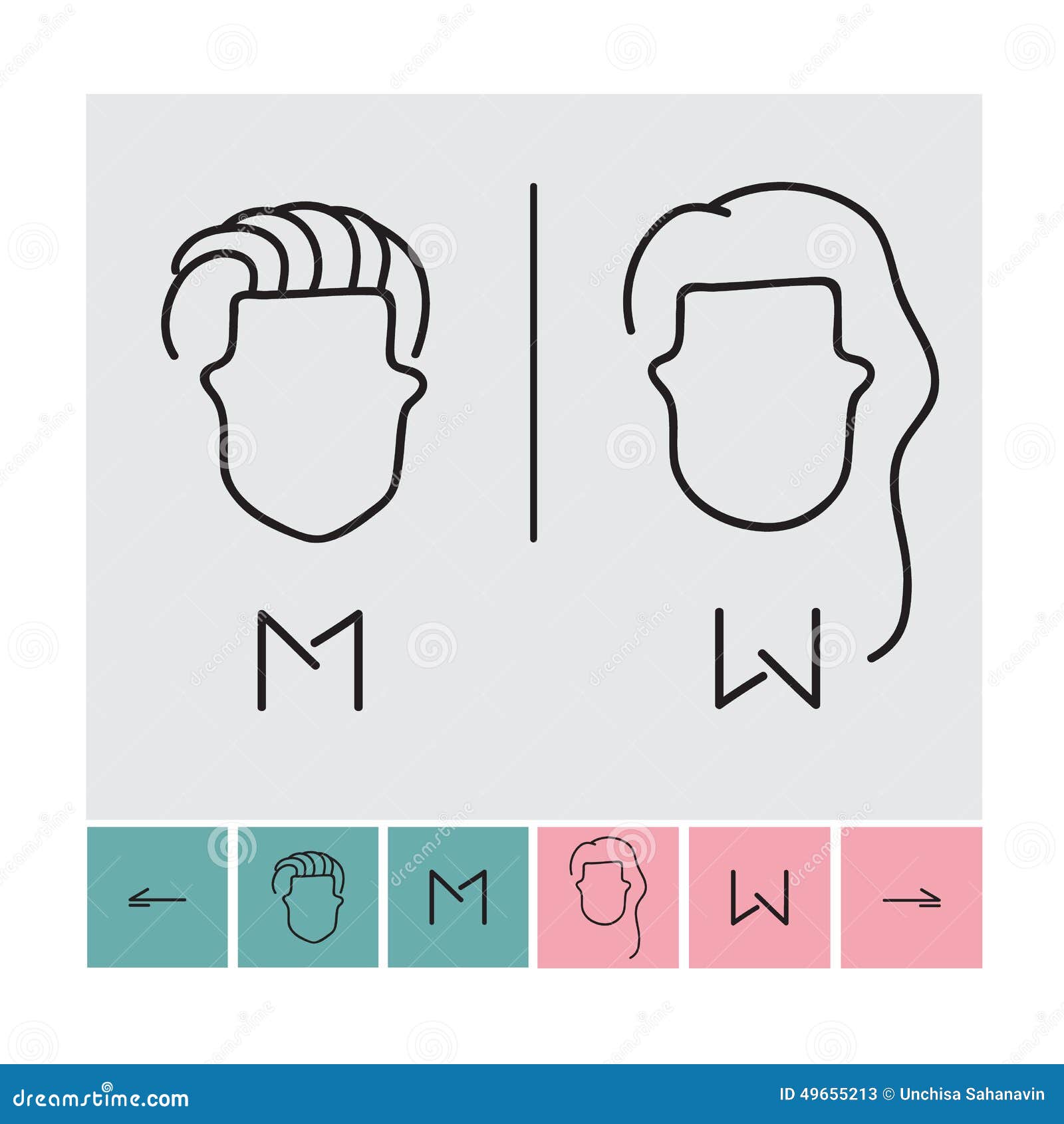 Restroom Sign. Cartoon Vector | CartoonDealer.com #49655213