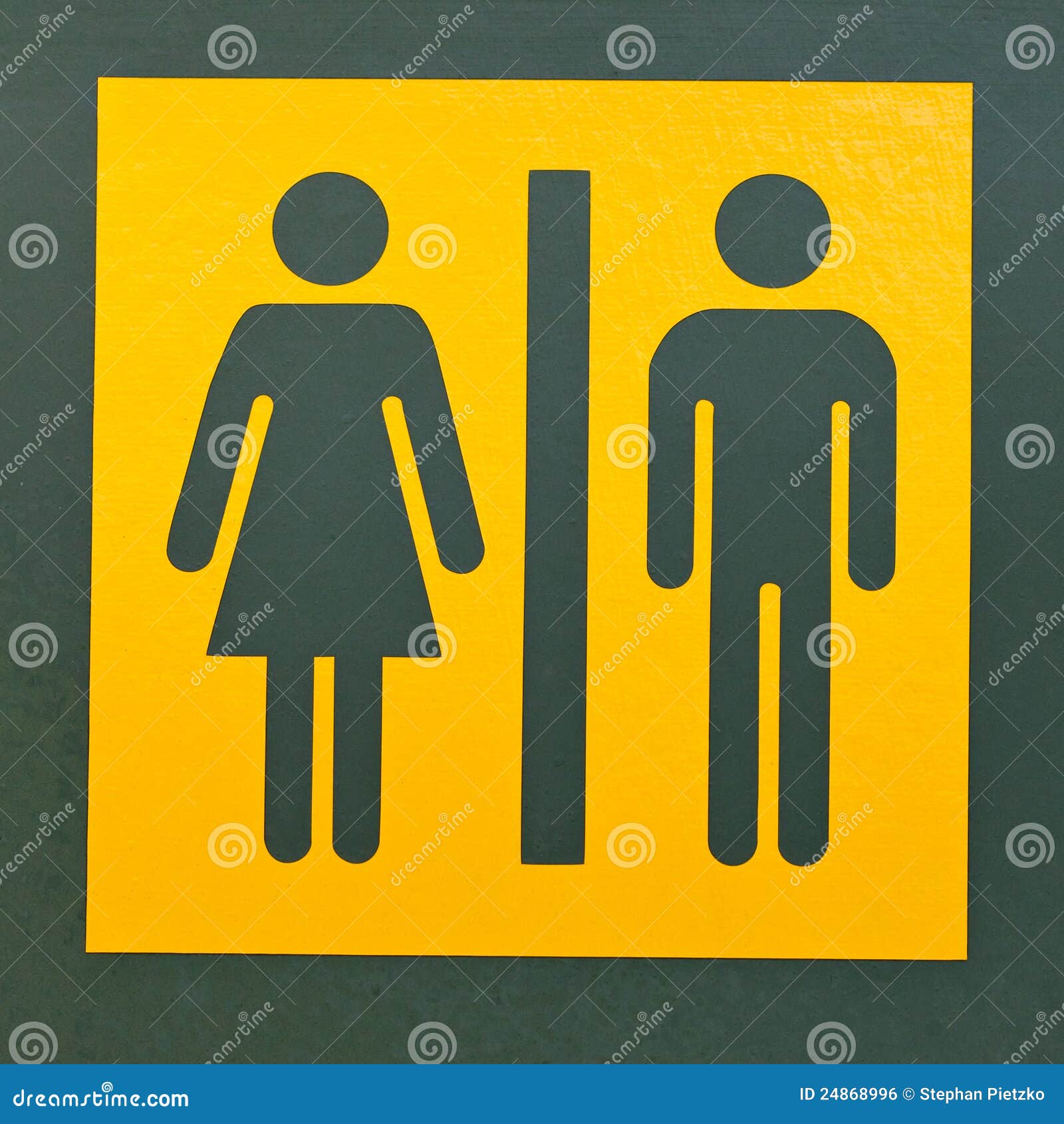 Men Bathroom Sign Outline