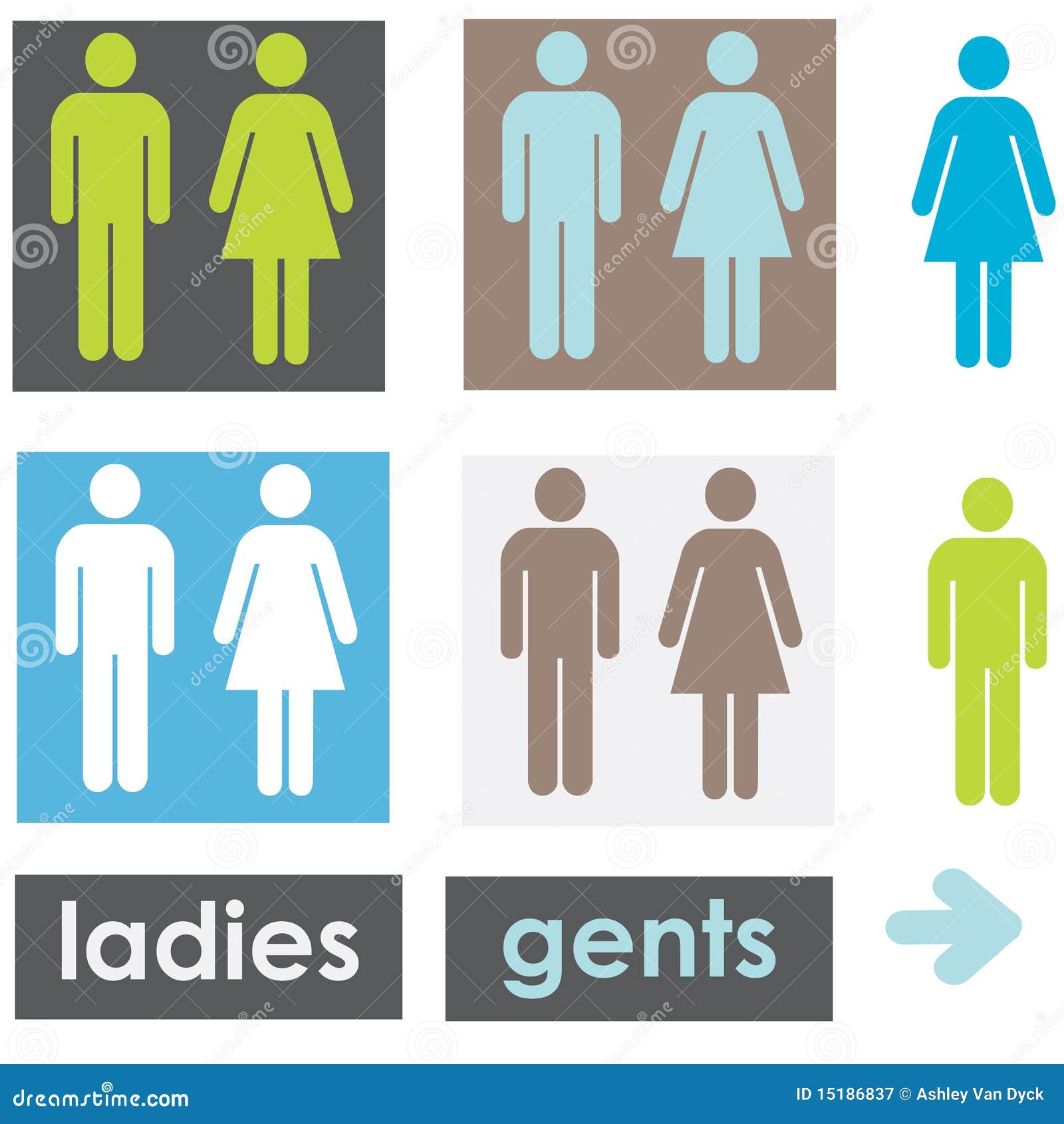 Restroom Signs Cartoon Vector | CartoonDealer.com #15186837