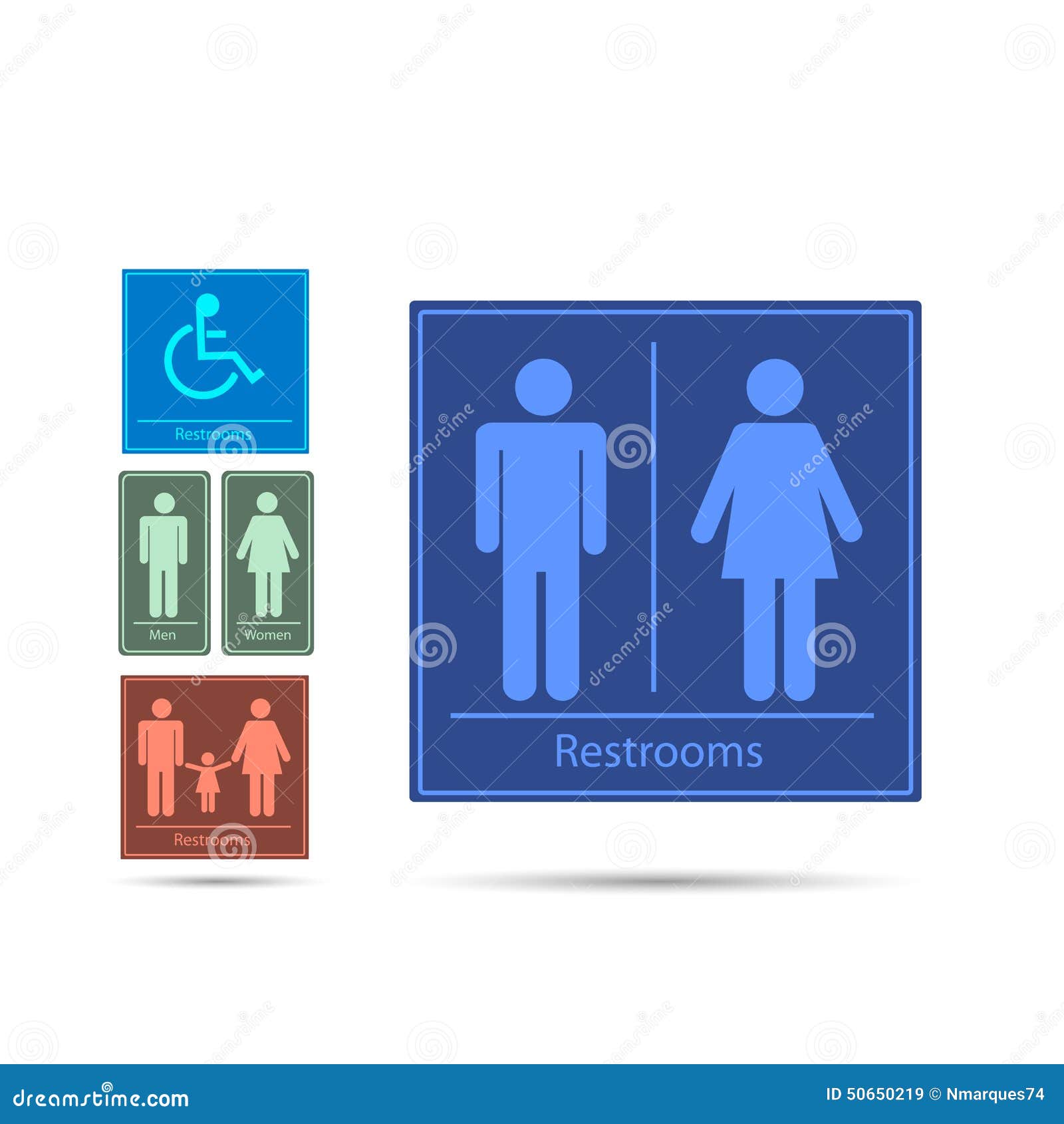 Restroom Signs stock vector. Illustration of access, female - 50650219