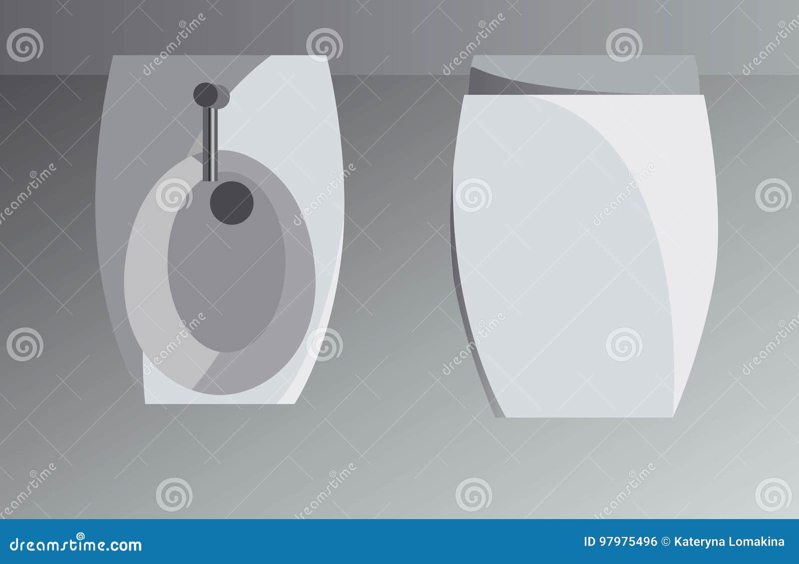 Restroom top view stock vector. Illustration of room - 97975496