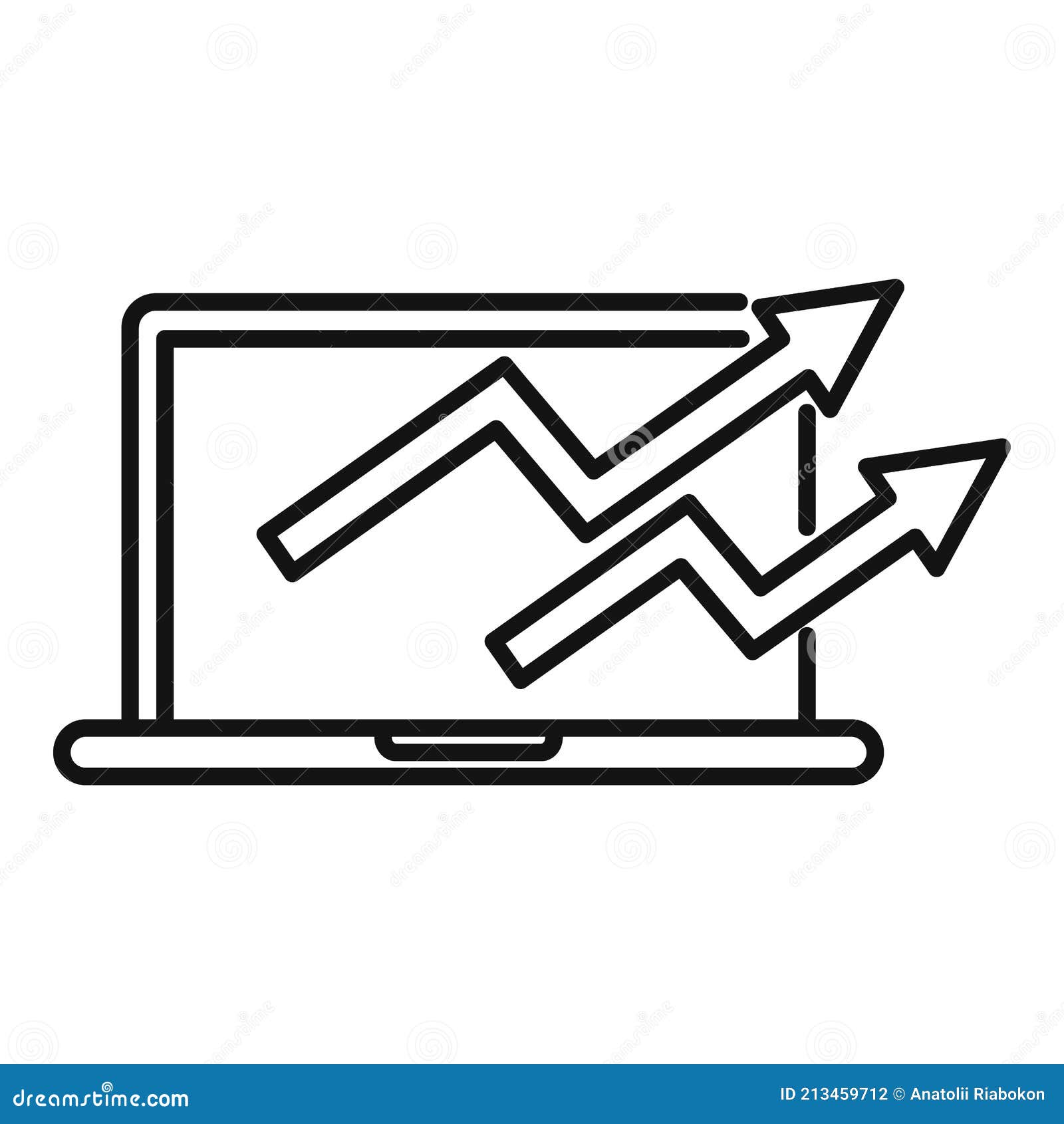Restructure Arrow Icon, Outline Style Stock Vector - Illustration of ...