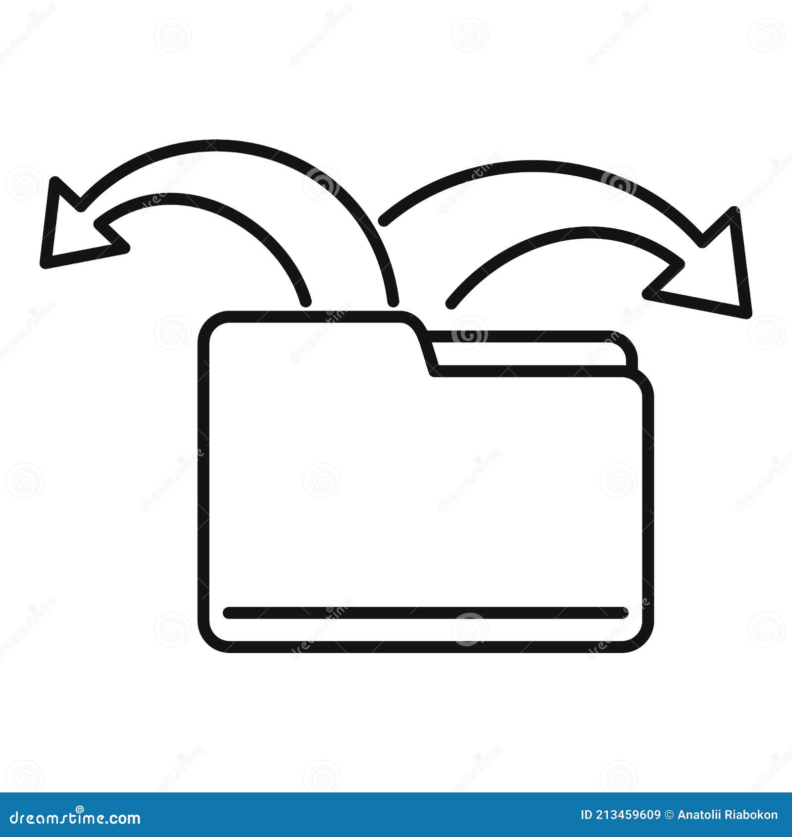 Restructure File Icon, Outline Style Stock Vector - Illustration of ...