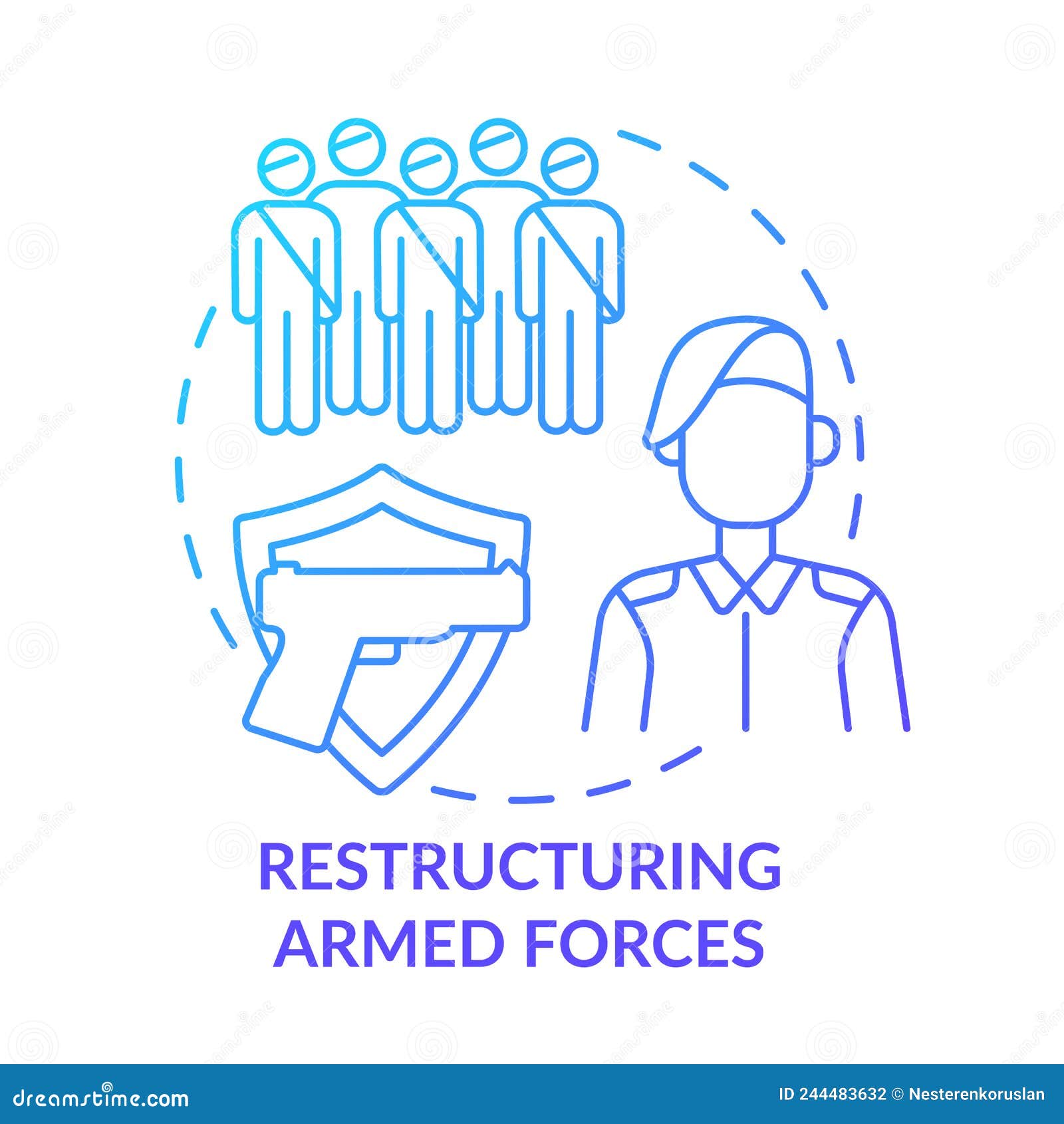 Restructuring Armed Forces Blue Gradient Concept Icon Stock Vector ... Restructuring Armed Forces Blue Gradient Concept Icon Stock Vector ...